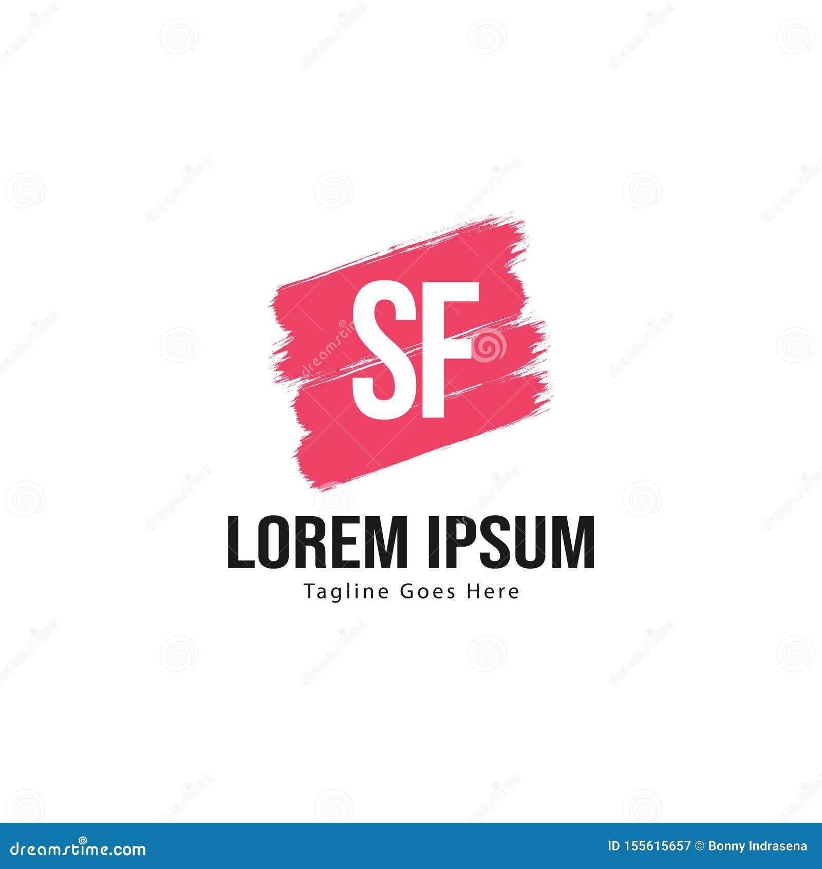 Initial SF Logo Template with Modern Frame. Minimalist SF Letter Logo ...