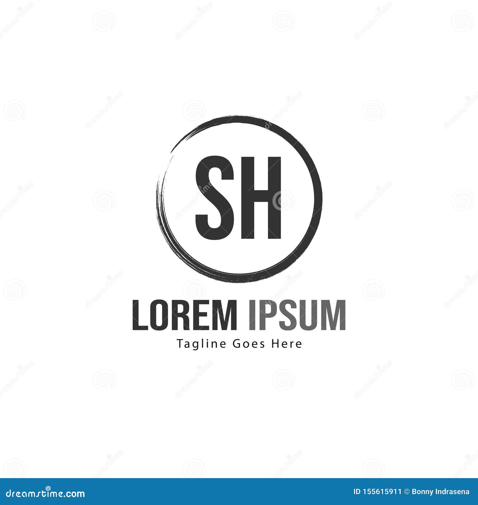 Initial SH Logo Template with Modern Frame. Minimalist SH Letter Logo ...