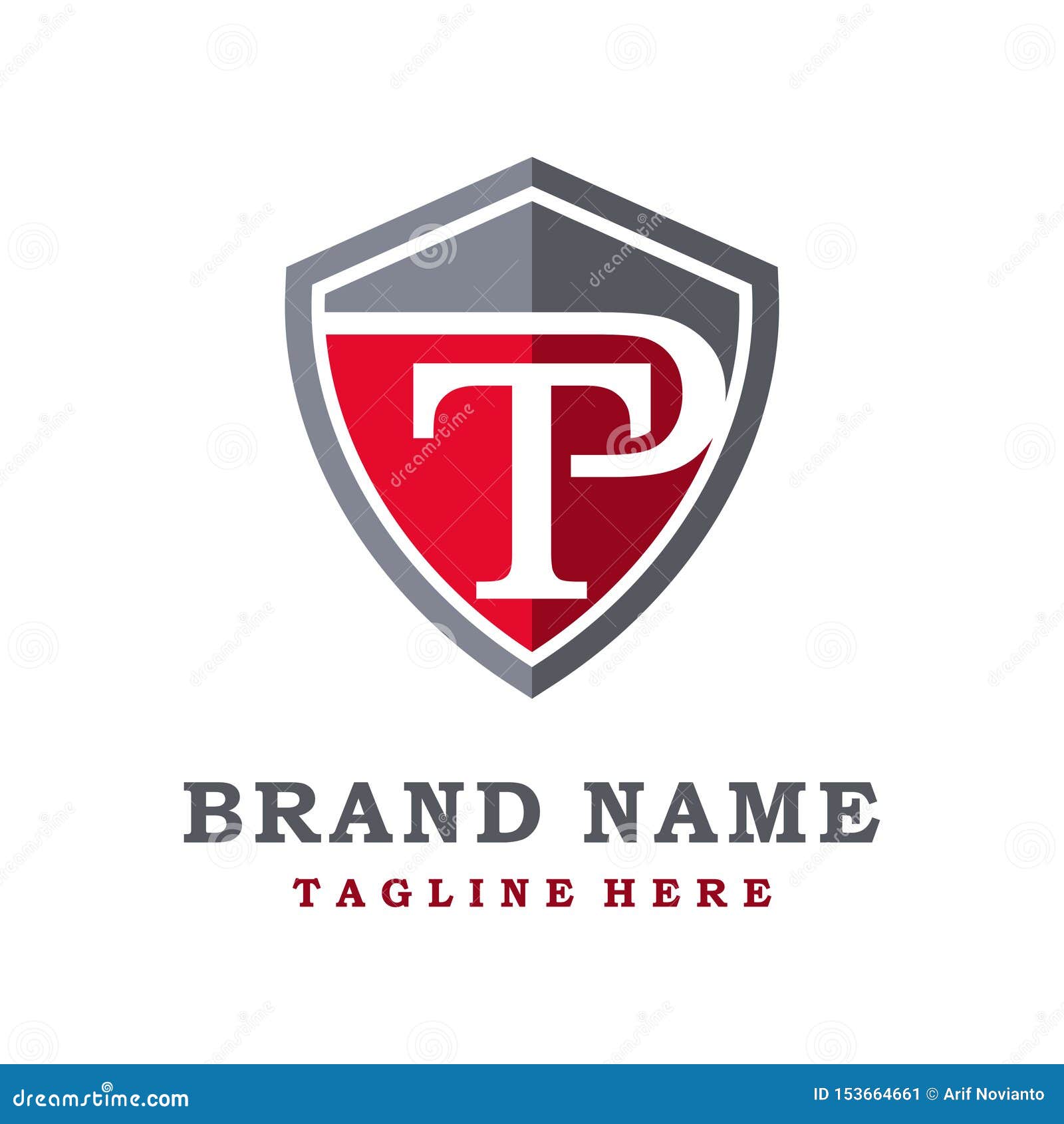 Initial shield logo TP stock vector. Illustration of logo - 153664661