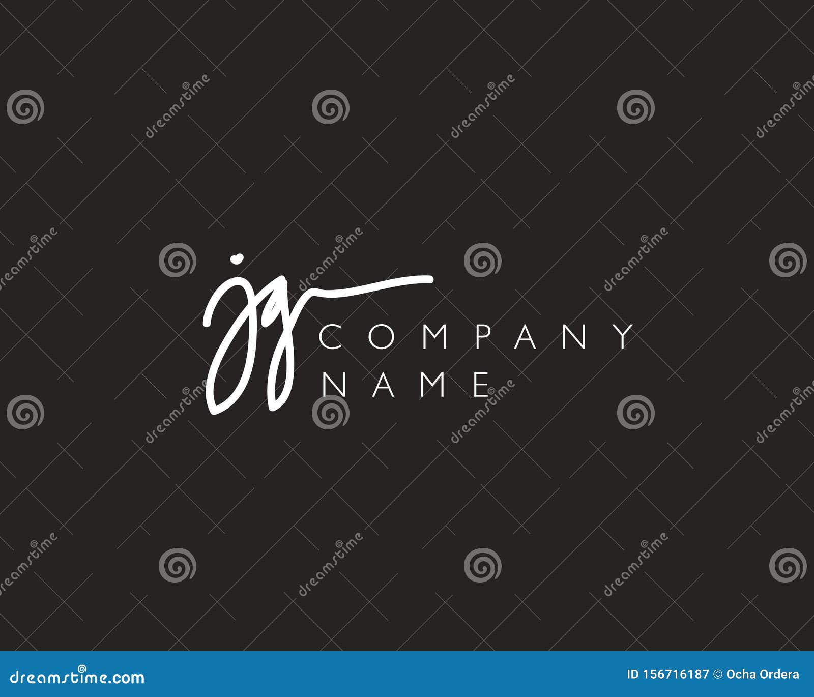 JG Initial Signature Handwriting Template. Initial Letter Signature ...