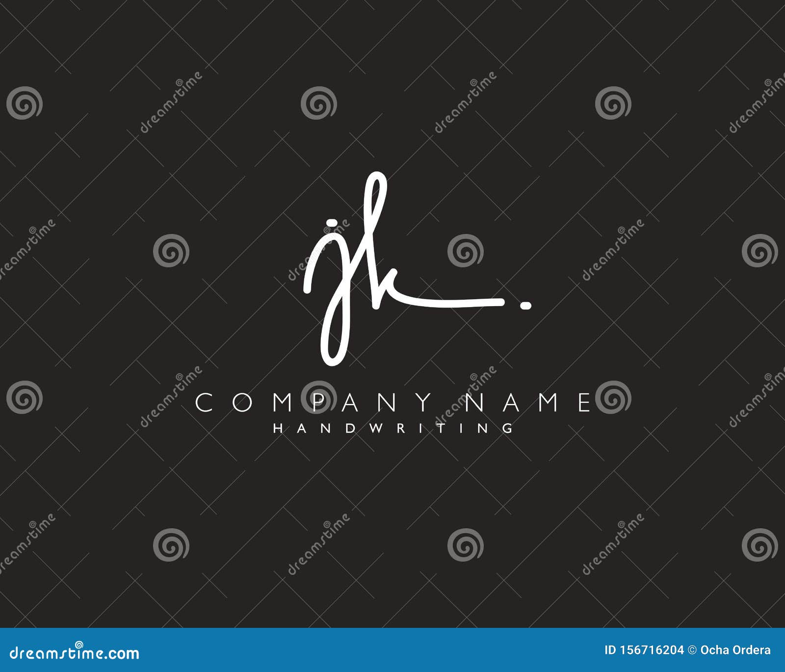 JK Initial Signature Handwriting Template. Initial Letter Signature ...