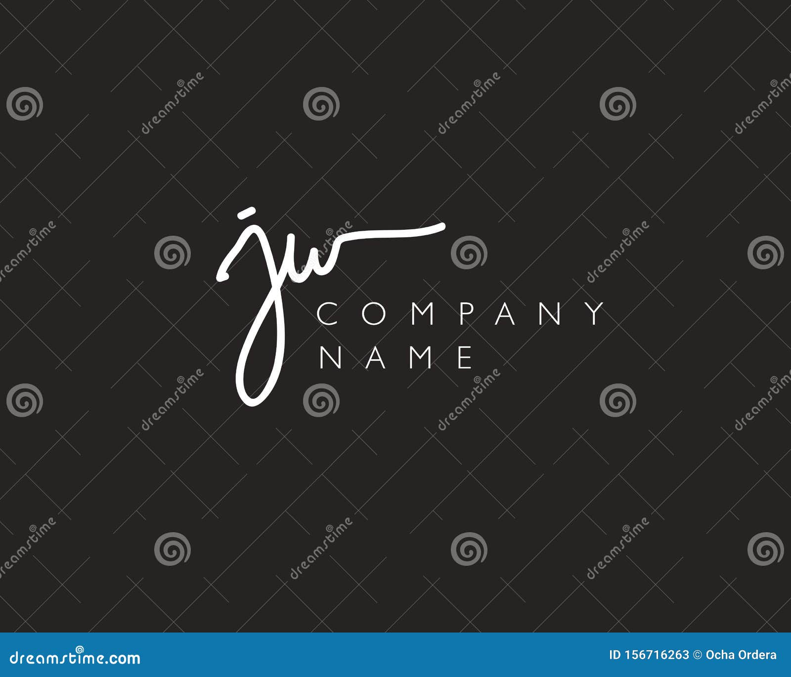 JW Initial Signature Handwriting Template. Initial Letter Signature ...