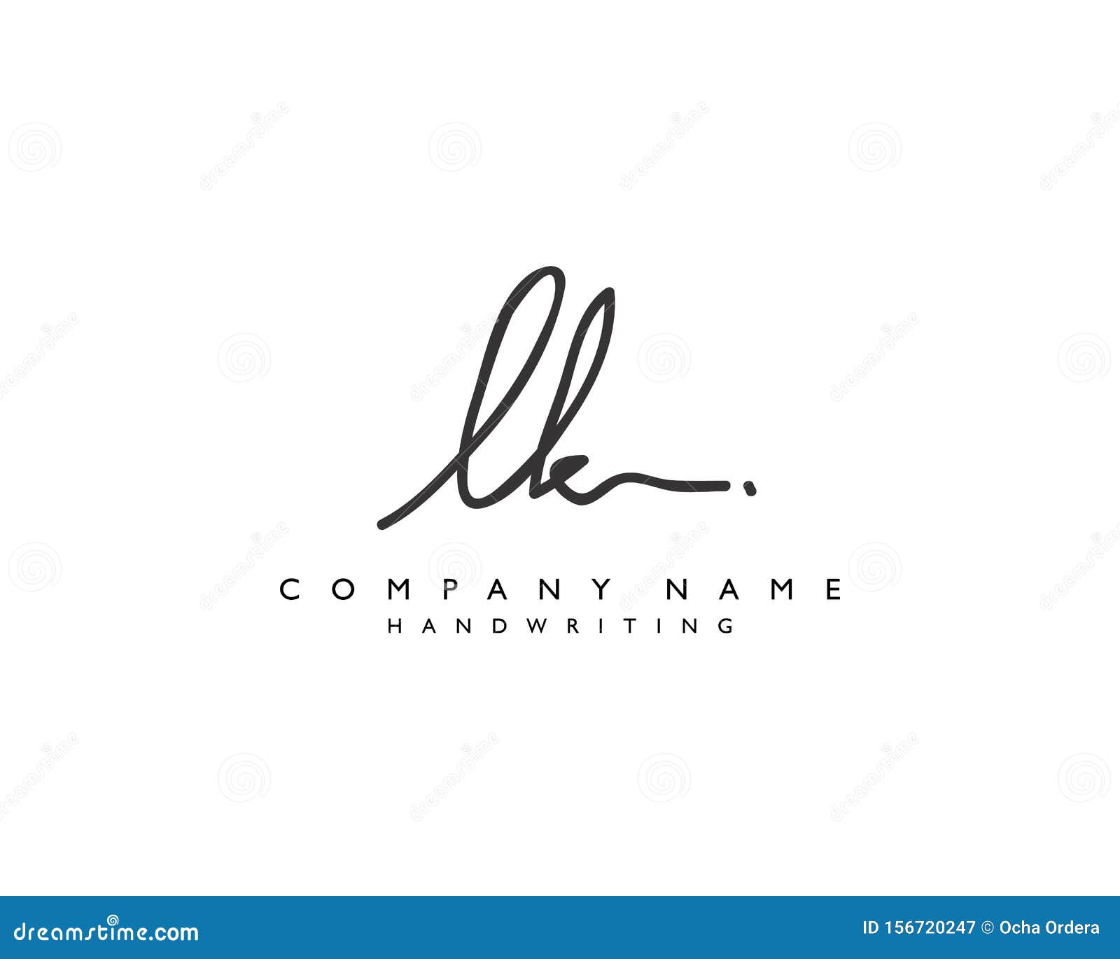 LK Initial Signature Handwriting Template. Initial Letter Signature ...