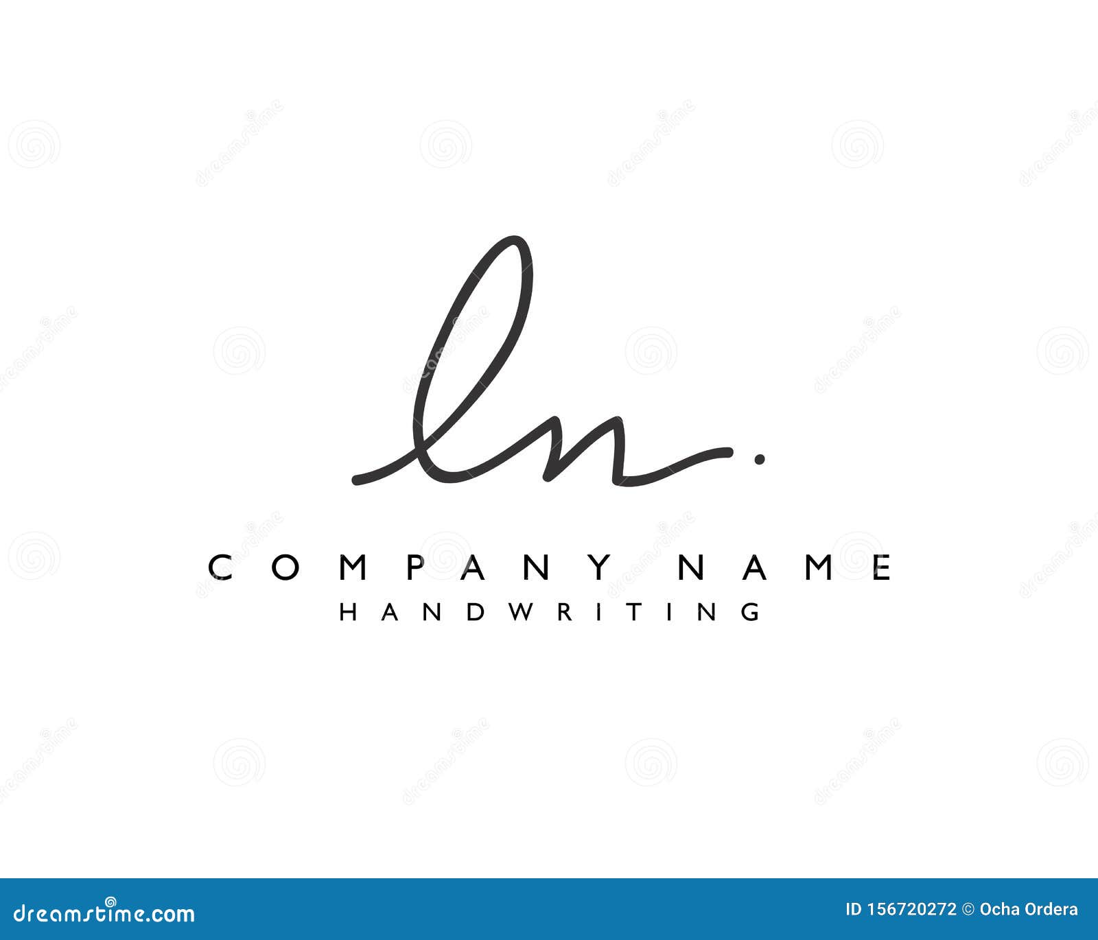 LN Initial Signature Handwriting Template. Initial Letter Signature ...