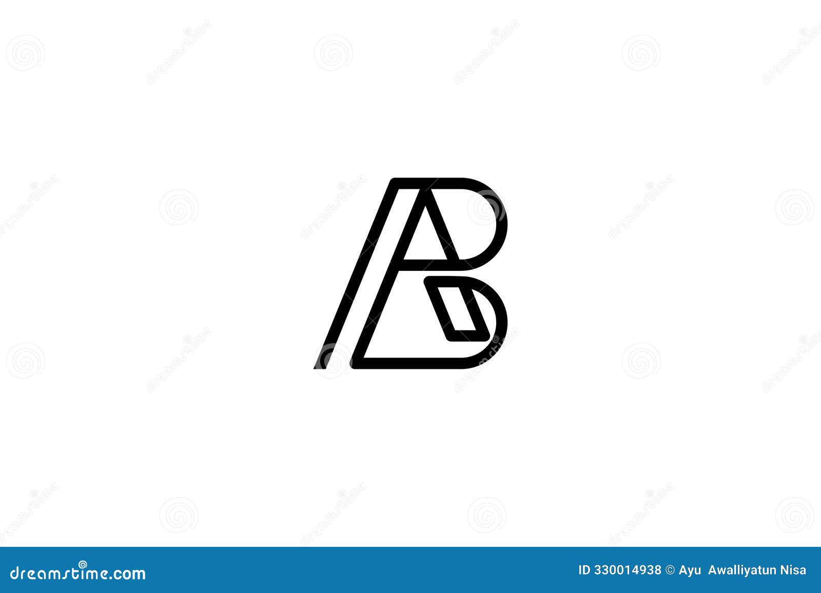 Letter AB or BA Logo Design Vector Stock Illustration - Illustration of ...