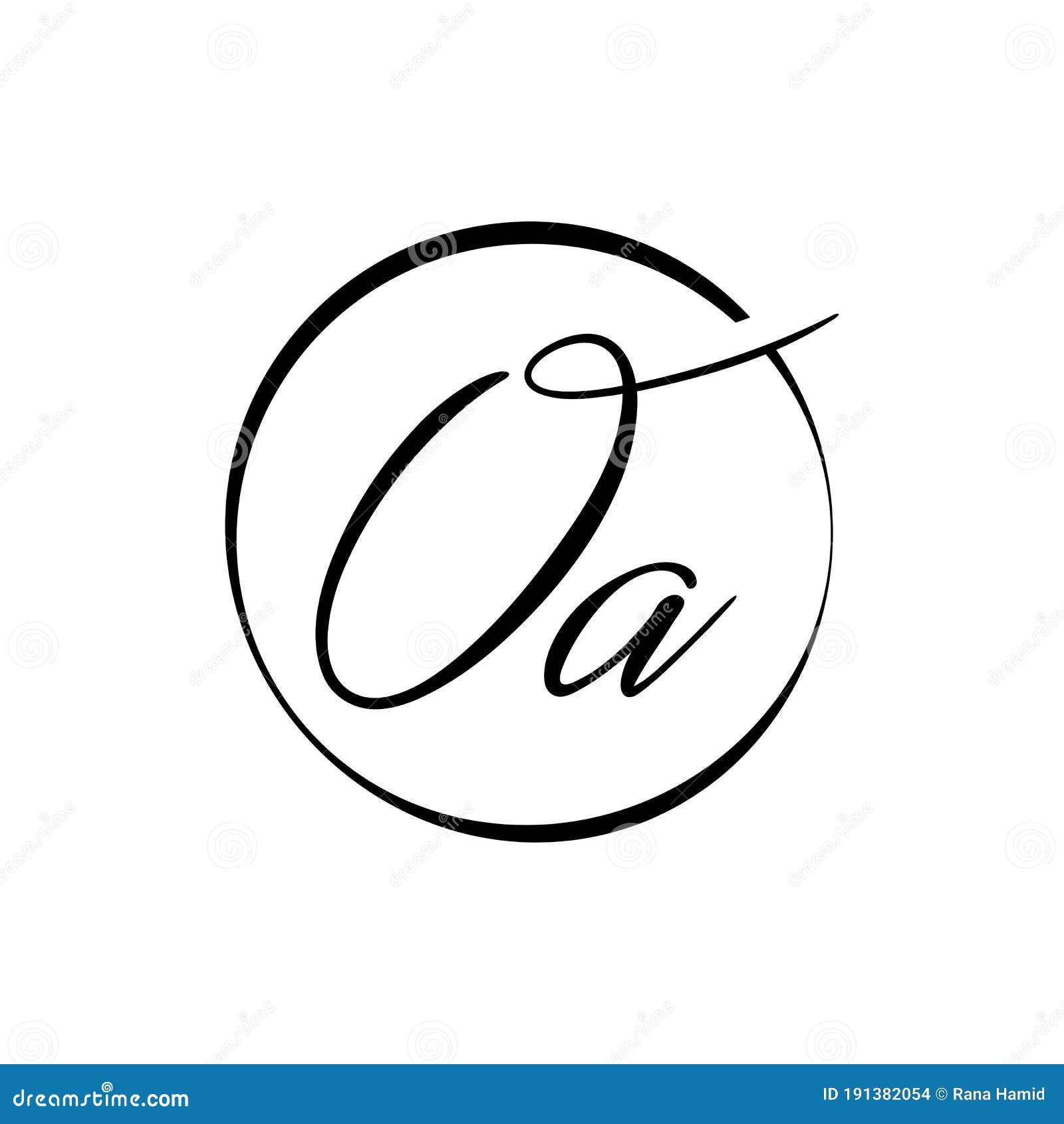 Initial Simple Letter OA Logo Design Vector Template. Abstract Minimal ...