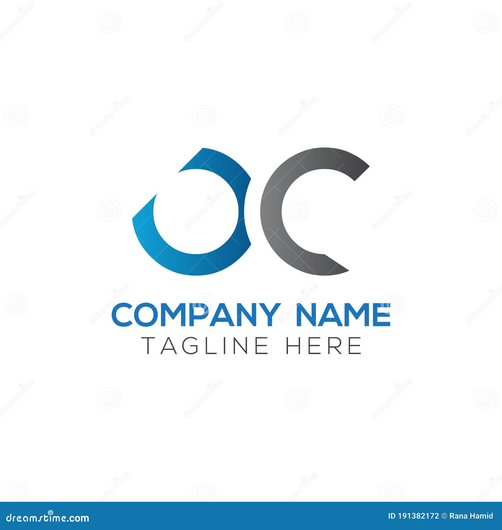 Initial Simple Letter OC Logo Design Vector Template. Abstract Minimal ...