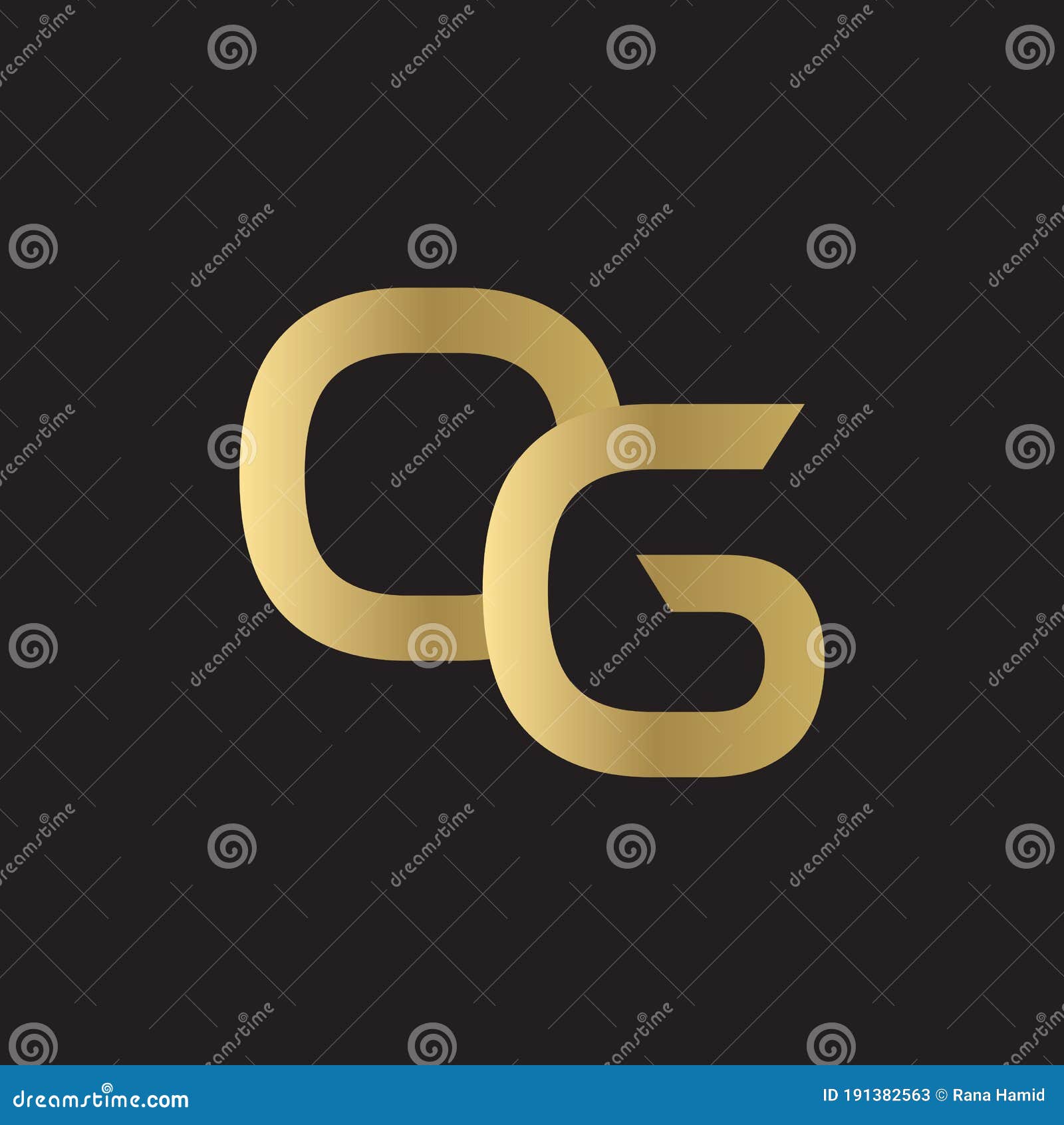 Initial Simple Letter OG Logo Design Vector Template. Abstract Minimal ...