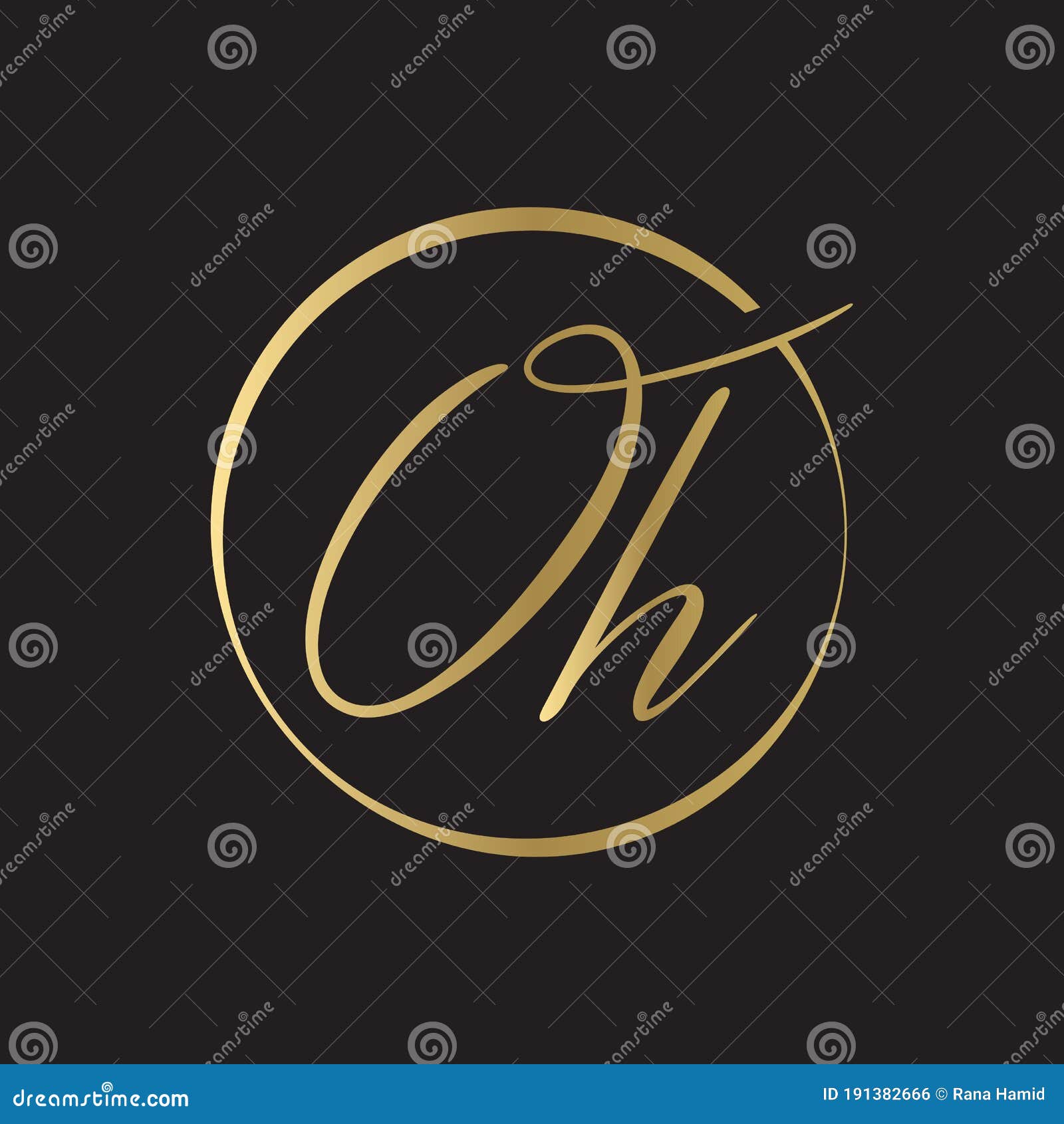 Initial Simple Letter OH Logo Design Vector Template. Abstract Minimal ...