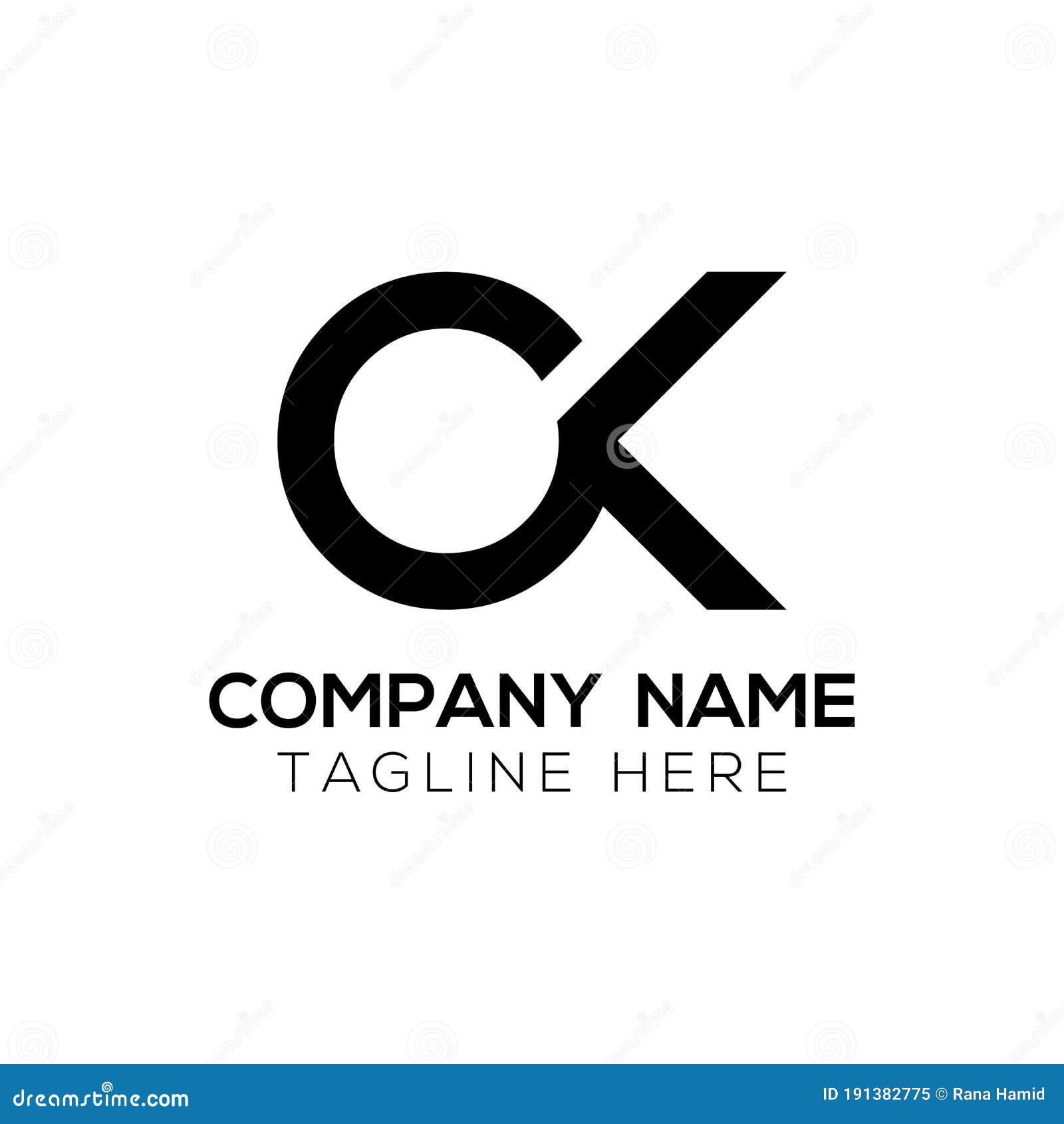 Initial Simple Letter OK Logo Design Vector Template. Abstract Minimal ...