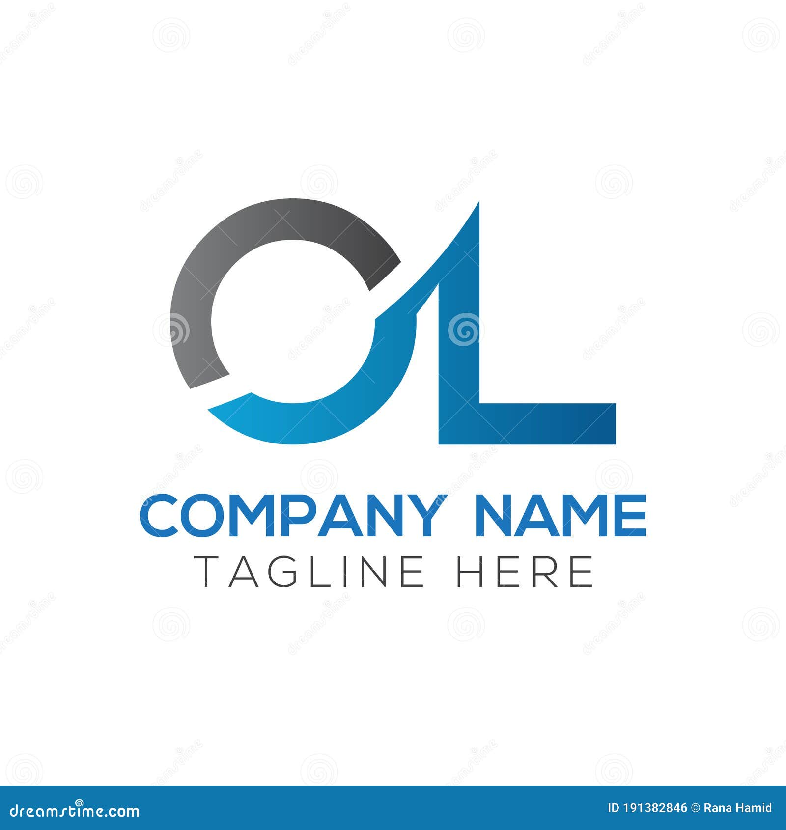 Initial Simple Letter OL Logo Design Vector Template. Abstract Minimal ...