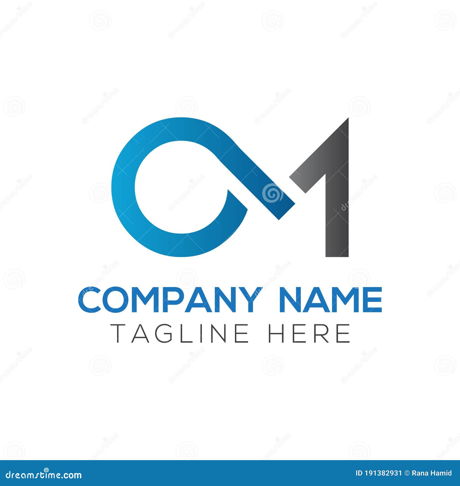 Initial Simple Letter OM Logo Design Vector Template. Abstract Minimal ...