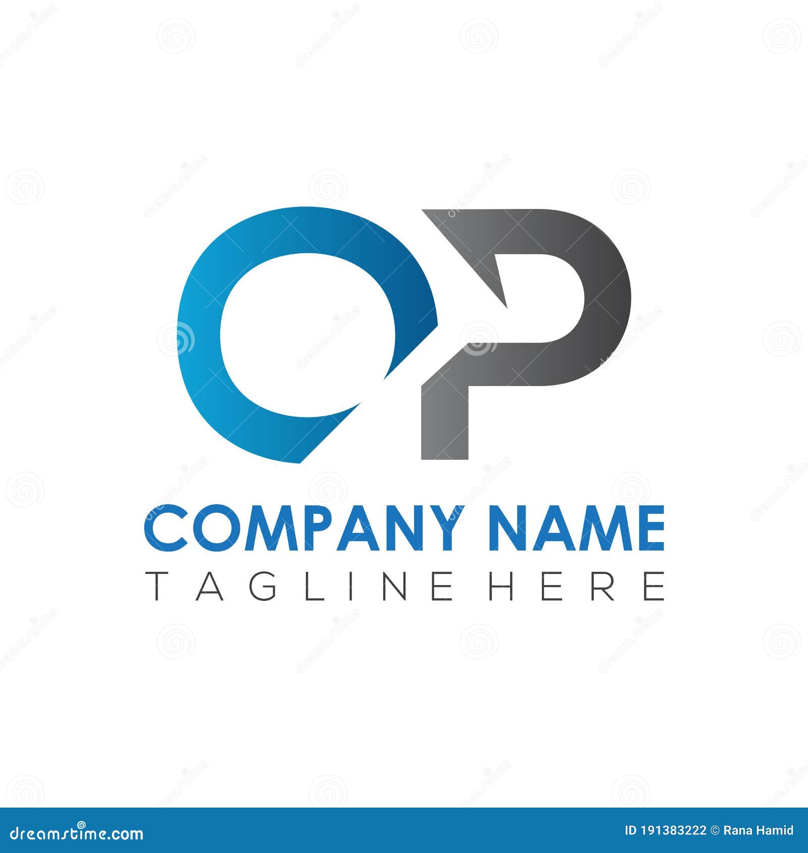 Initial Simple Letter OP Logo Design Vector Template. Abstract Minimal ...