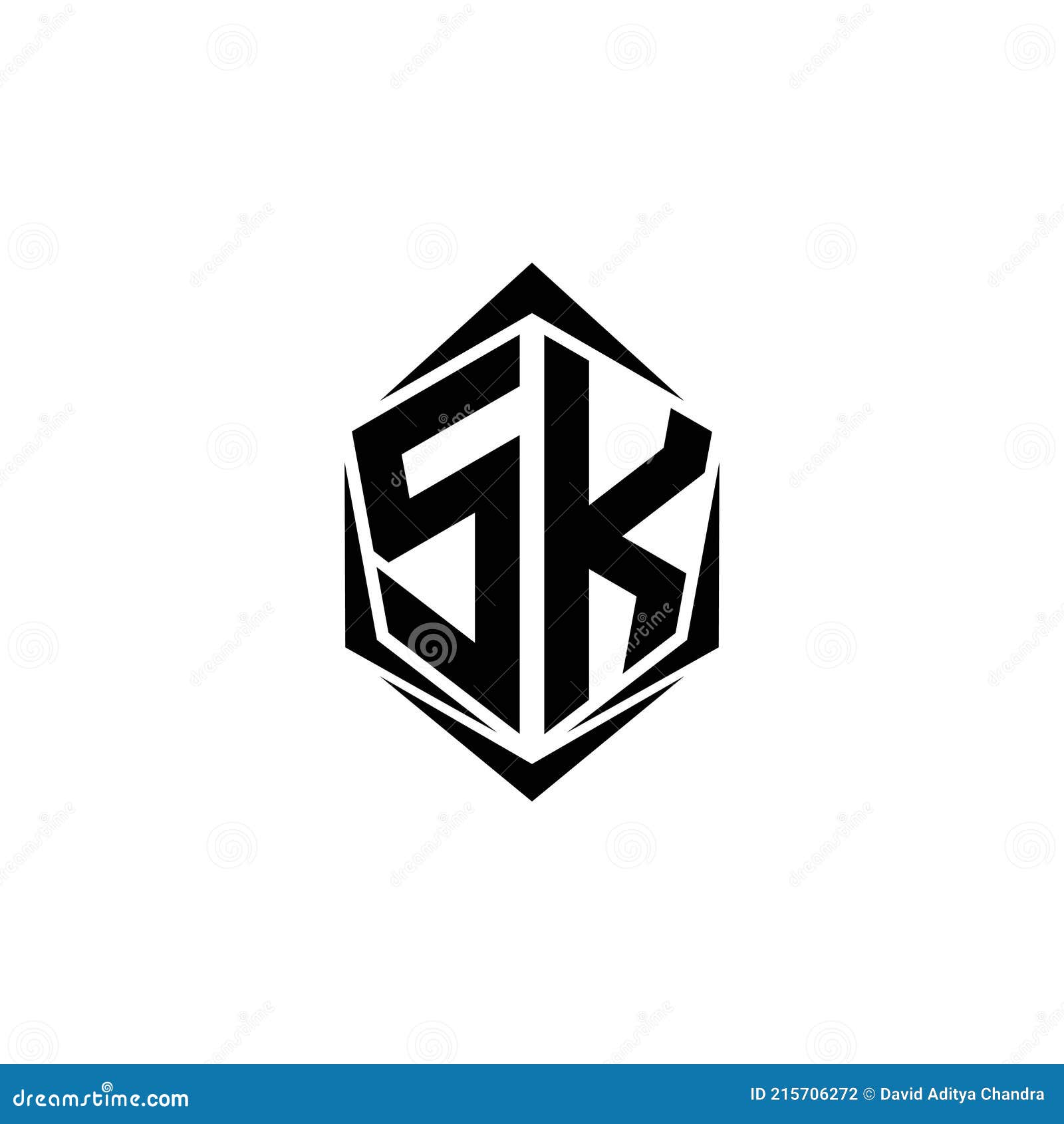 Initial SK Logo Design with Shield Style, Logo Business Branding Stock ...
