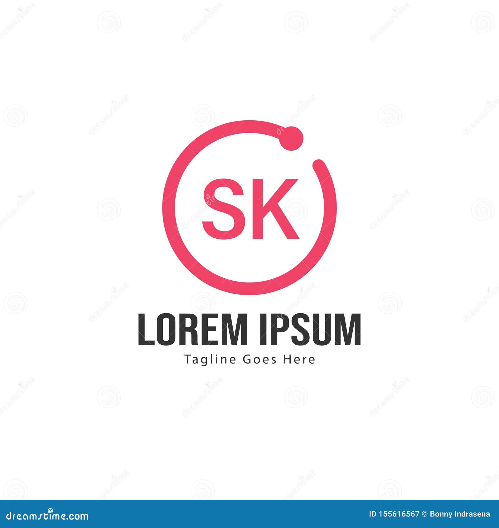 Initial SK Logo Template with Modern Frame. Minimalist SK Letter Logo ...