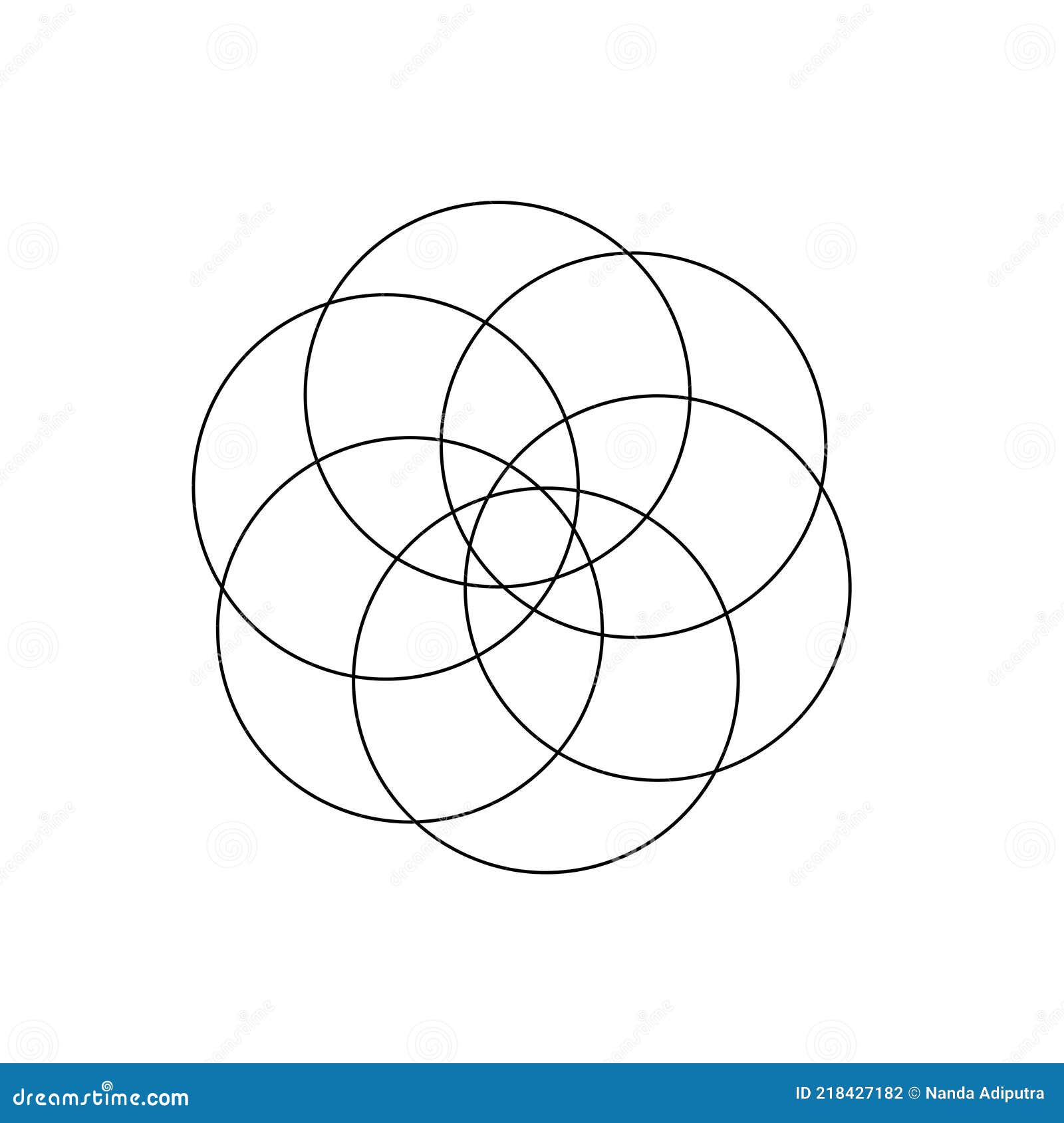 An Initial Sketch of a Logo Design Consisting of Several Circle ...