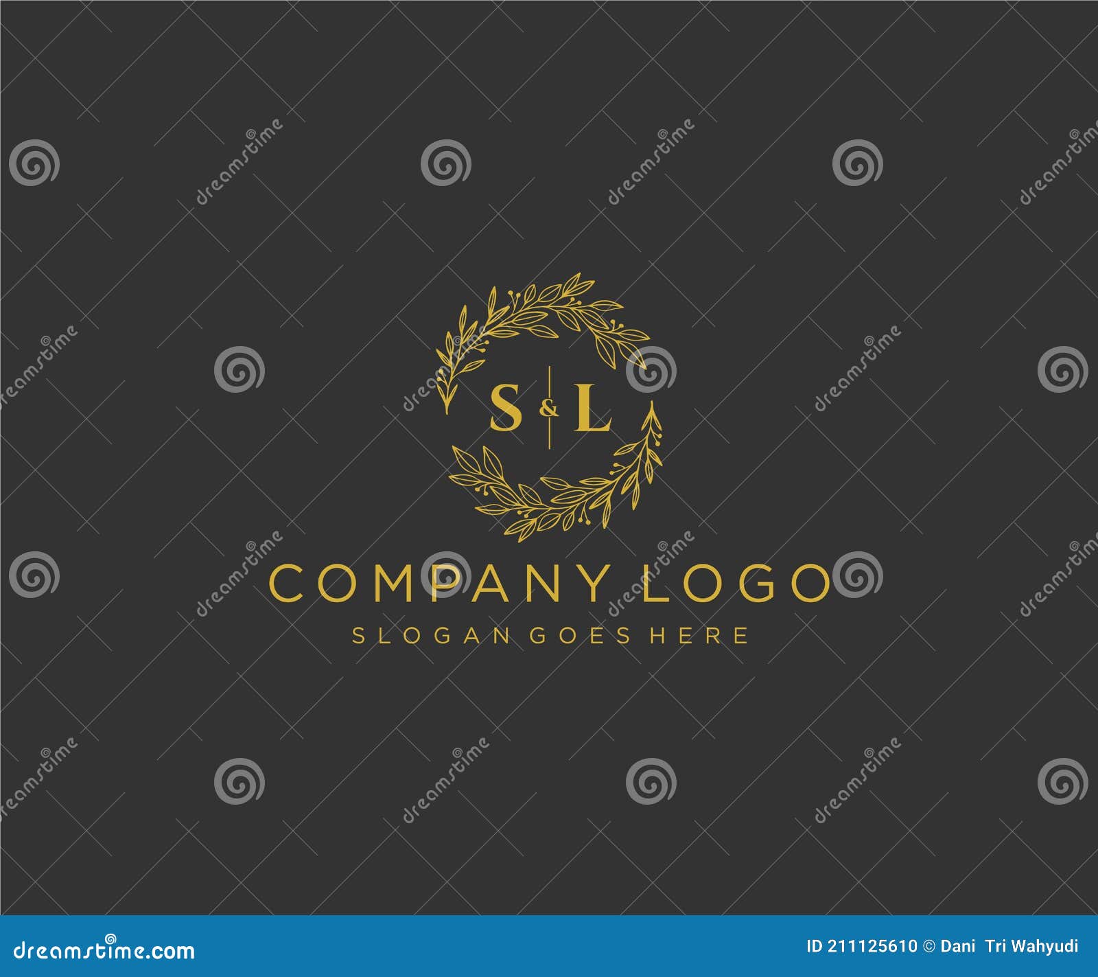 Initial SL Letters Floral Frames. Monogram Wedding, Wedding Invitation ...