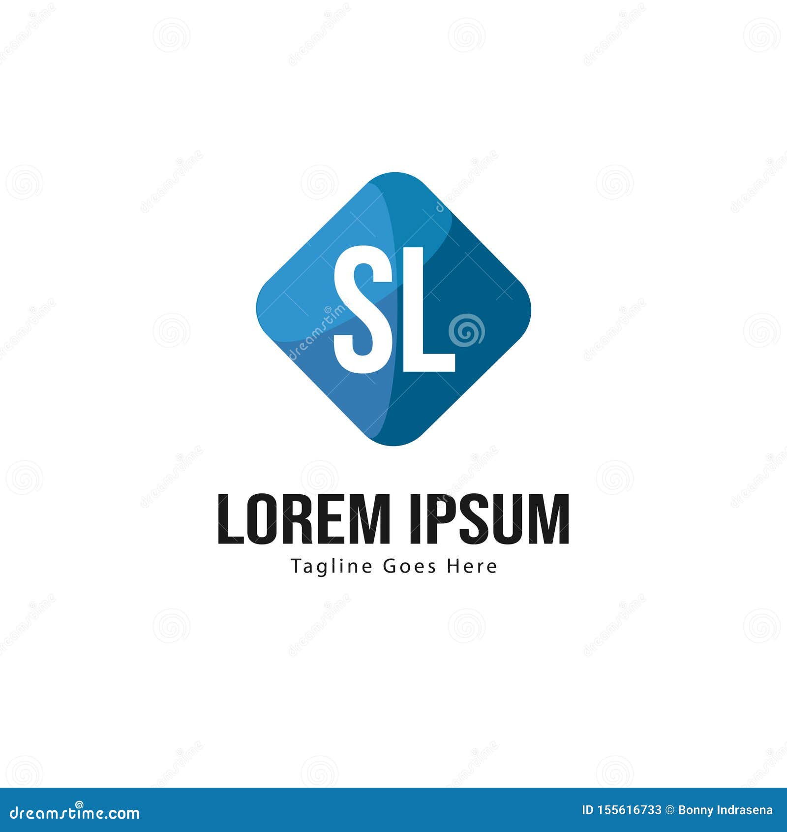 Initial SL Logo Template with Modern Frame. Minimalist SL Letter Logo ...