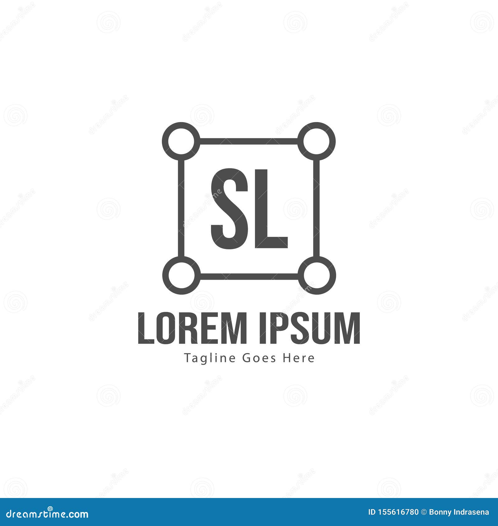 Initial SL Logo Template with Modern Frame. Minimalist SL Letter Logo ...