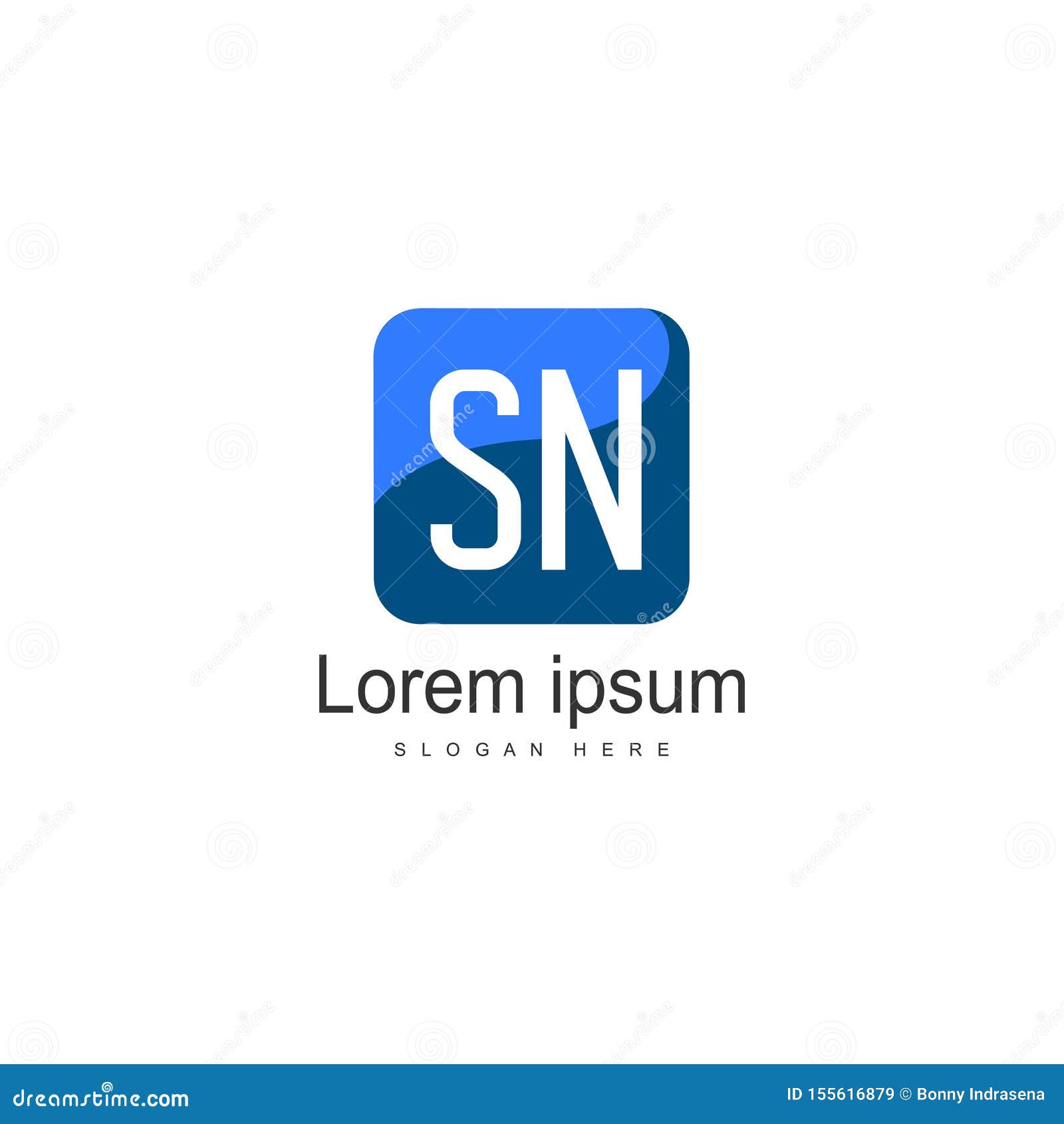Initial SN Logo Template with Modern Frame. Minimalist SN Letter Logo ...