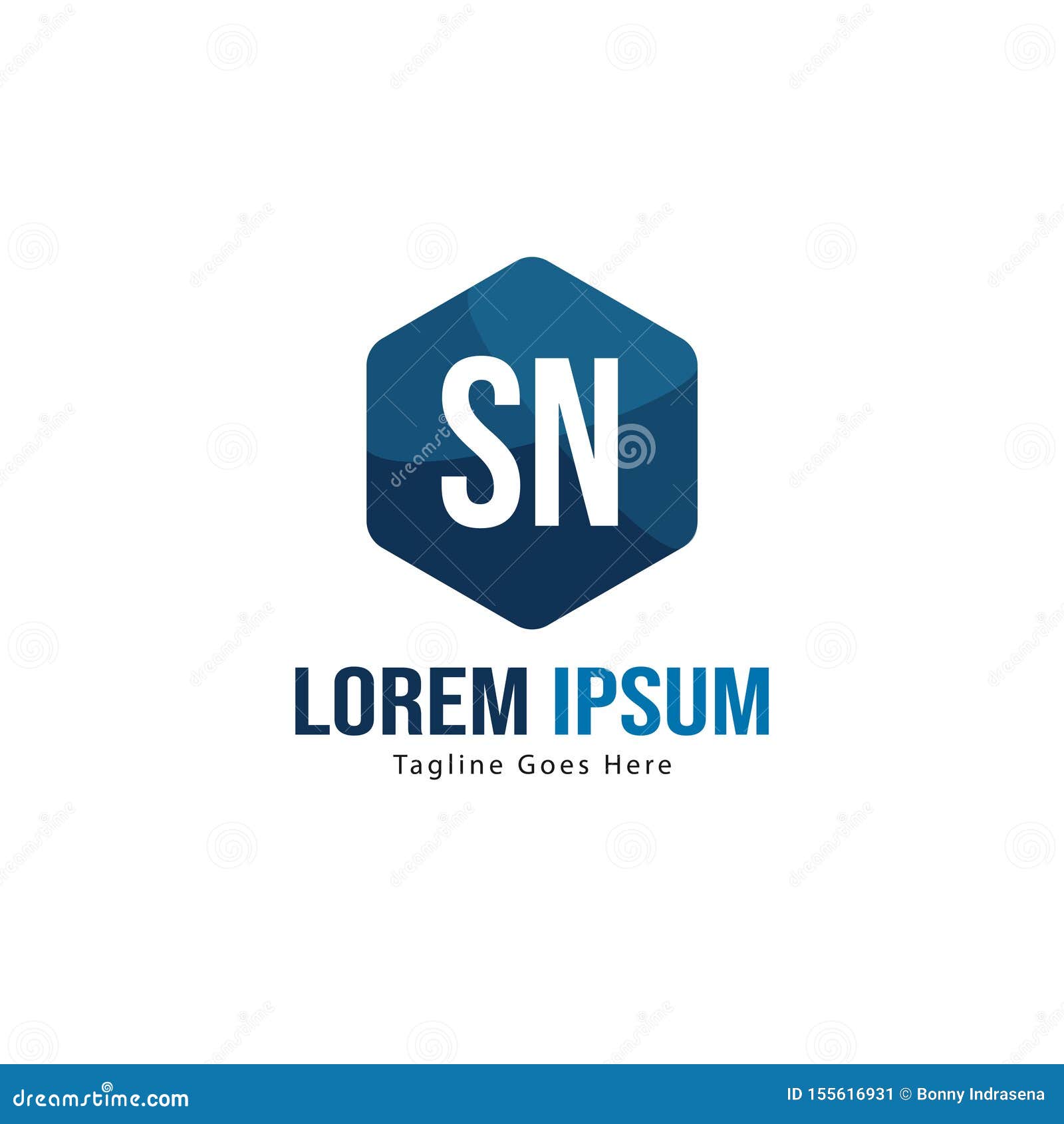 Initial SN Logo Template with Modern Frame. Minimalist SN Letter Logo ...