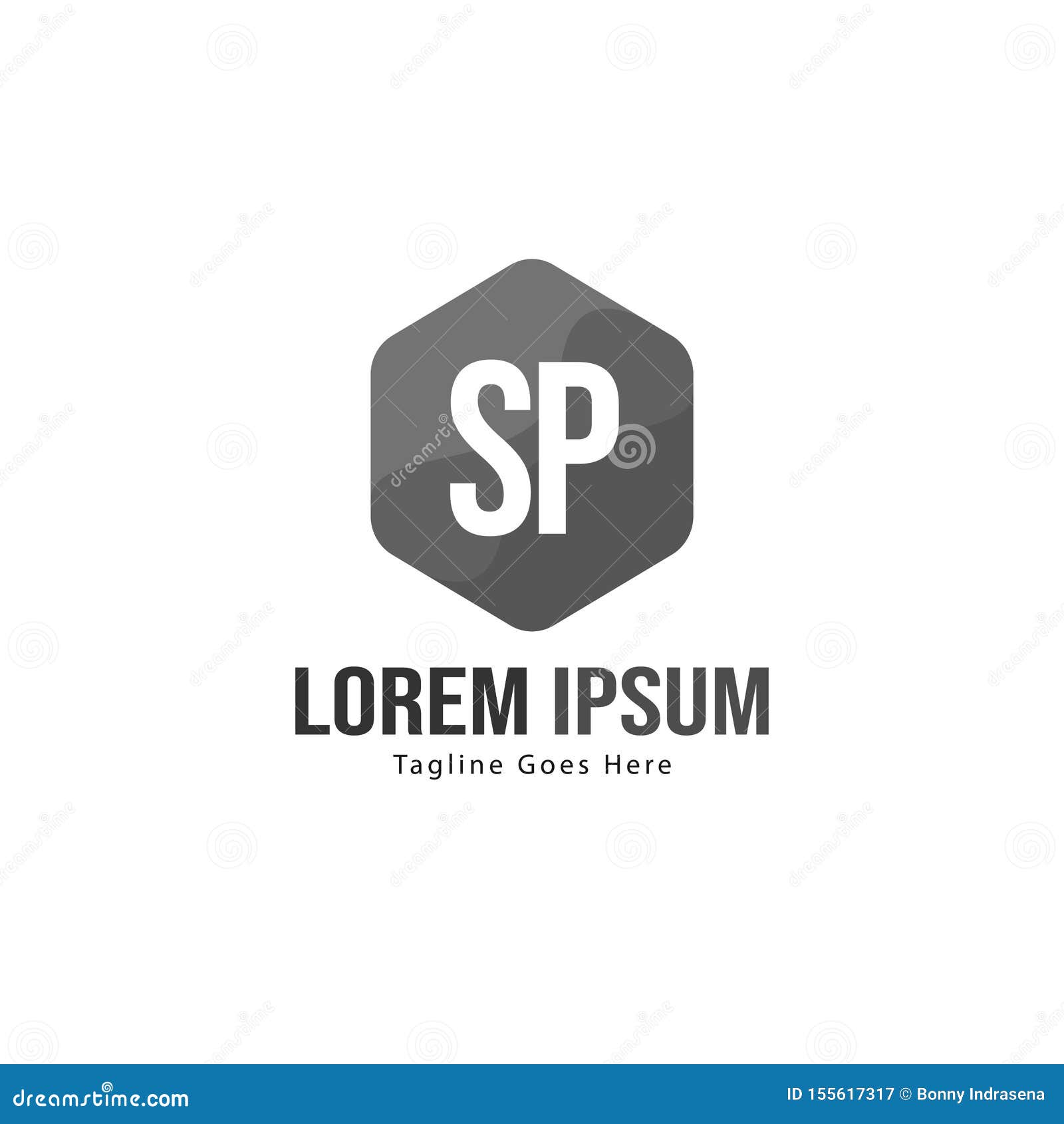 Initial SP Logo Template with Modern Frame. Minimalist SP Letter Logo ...