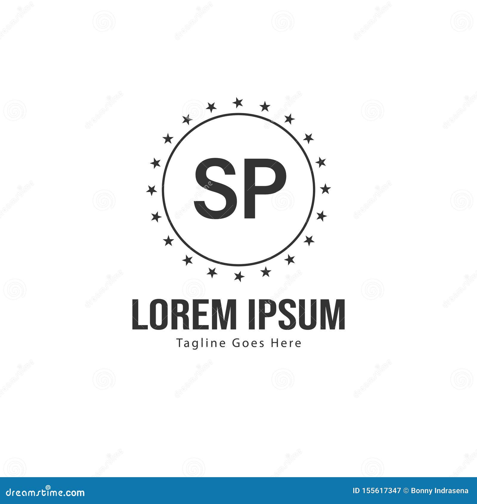 Initial SP Logo Template with Modern Frame. Minimalist SP Letter Logo ...