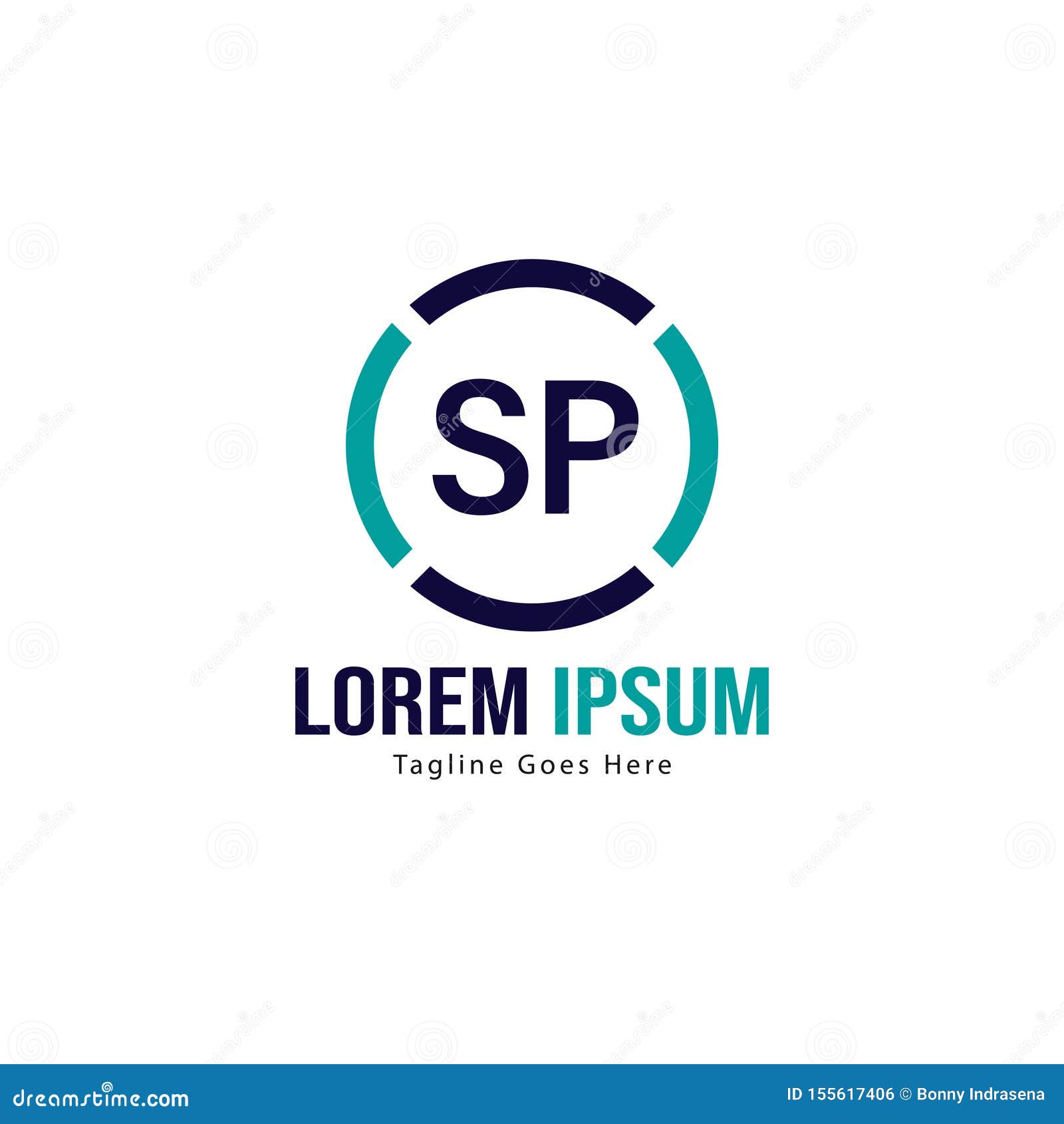 Initial SP Logo Template with Modern Frame. Minimalist SP Letter Logo ...
