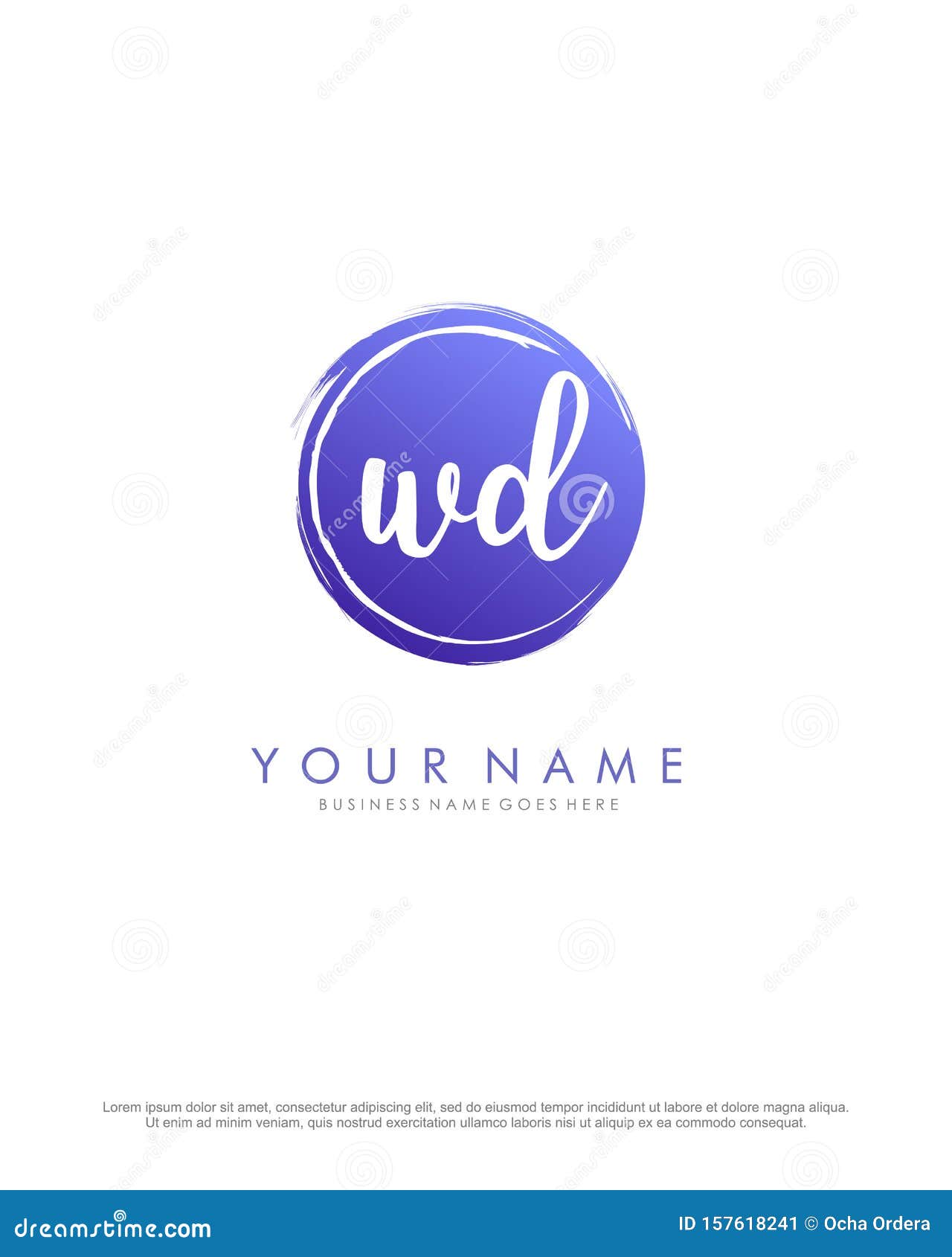 WD Initial Square Logo Template Vector. a Logo Design for Company and ...