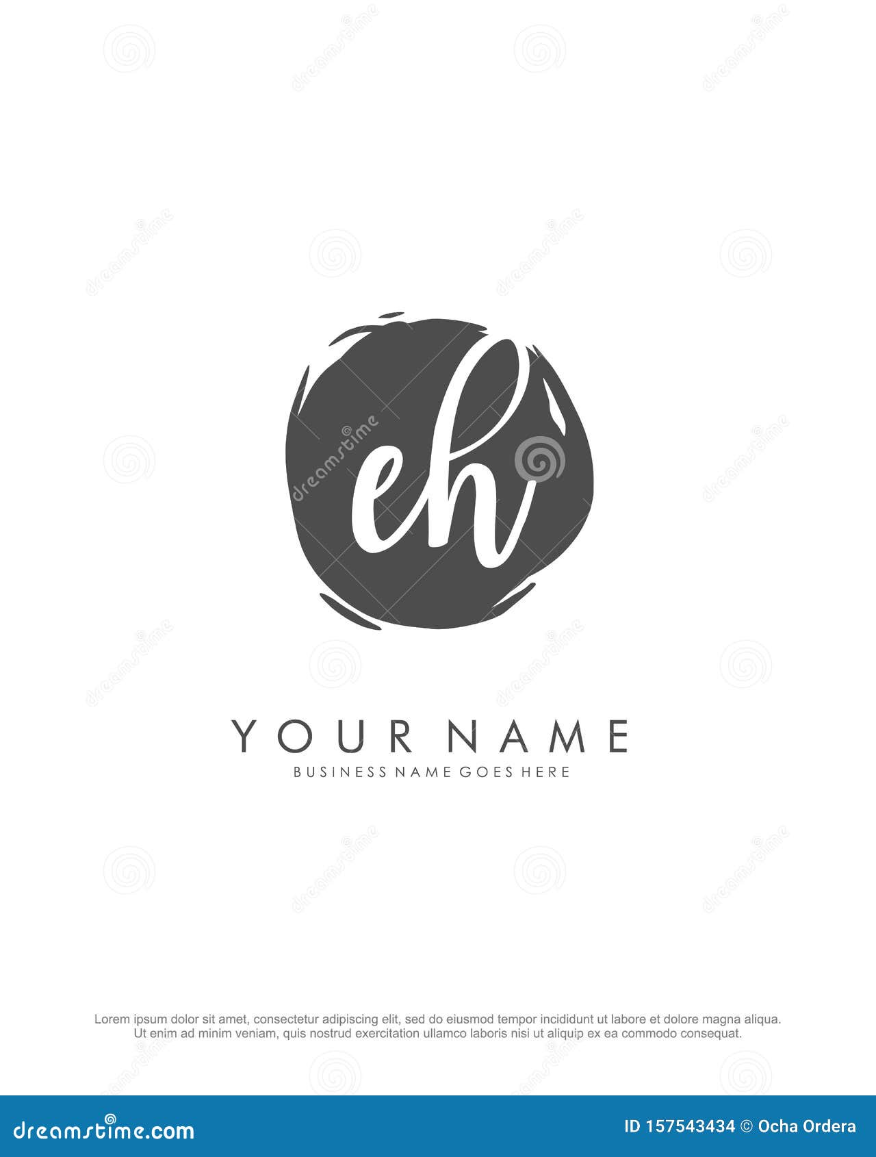 EH Initial Square Logo Template Vector. a Logo Design for Company and ...