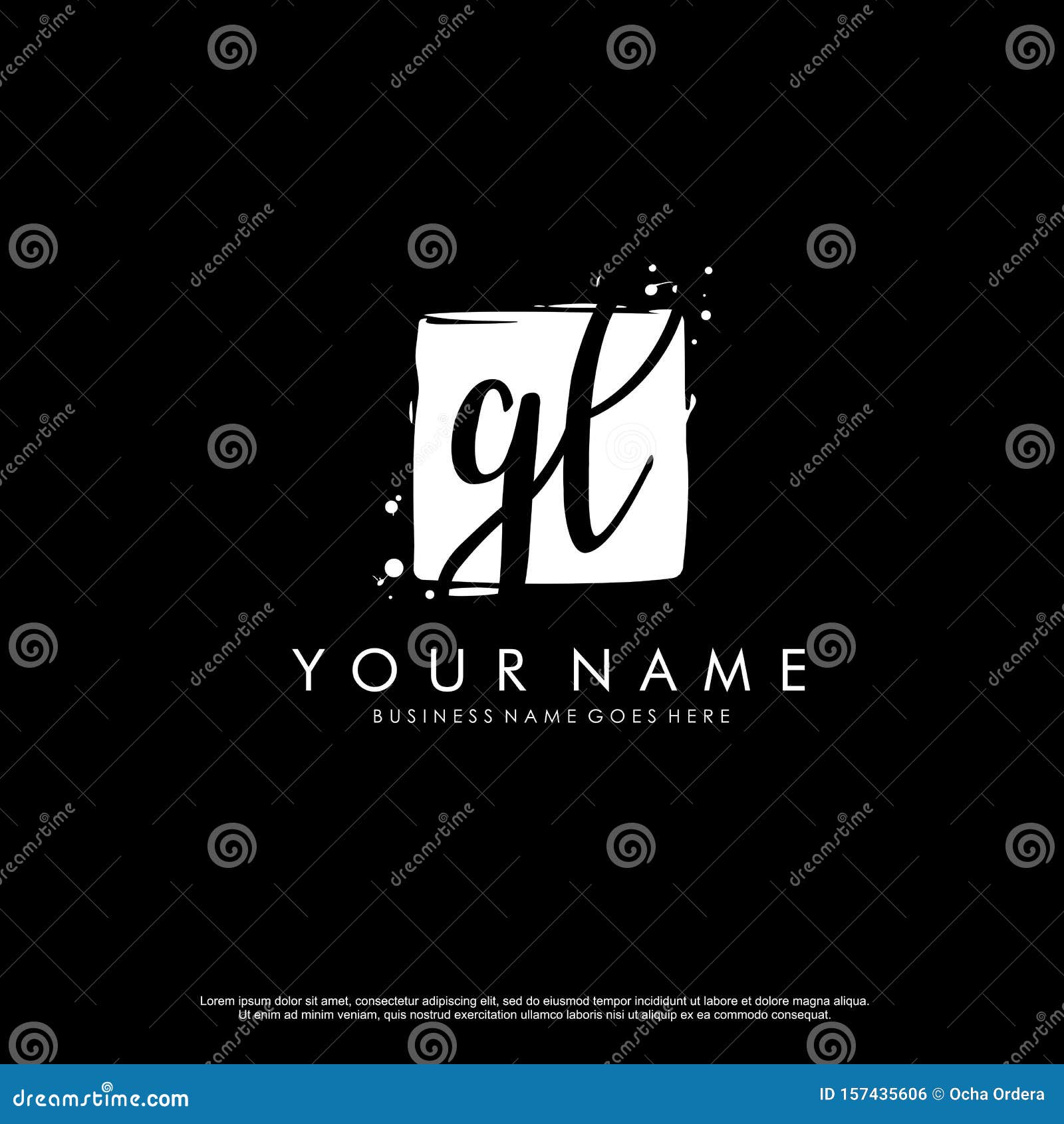 GL Initial Square Logo Template Vector. a Logo Design for Company and ...