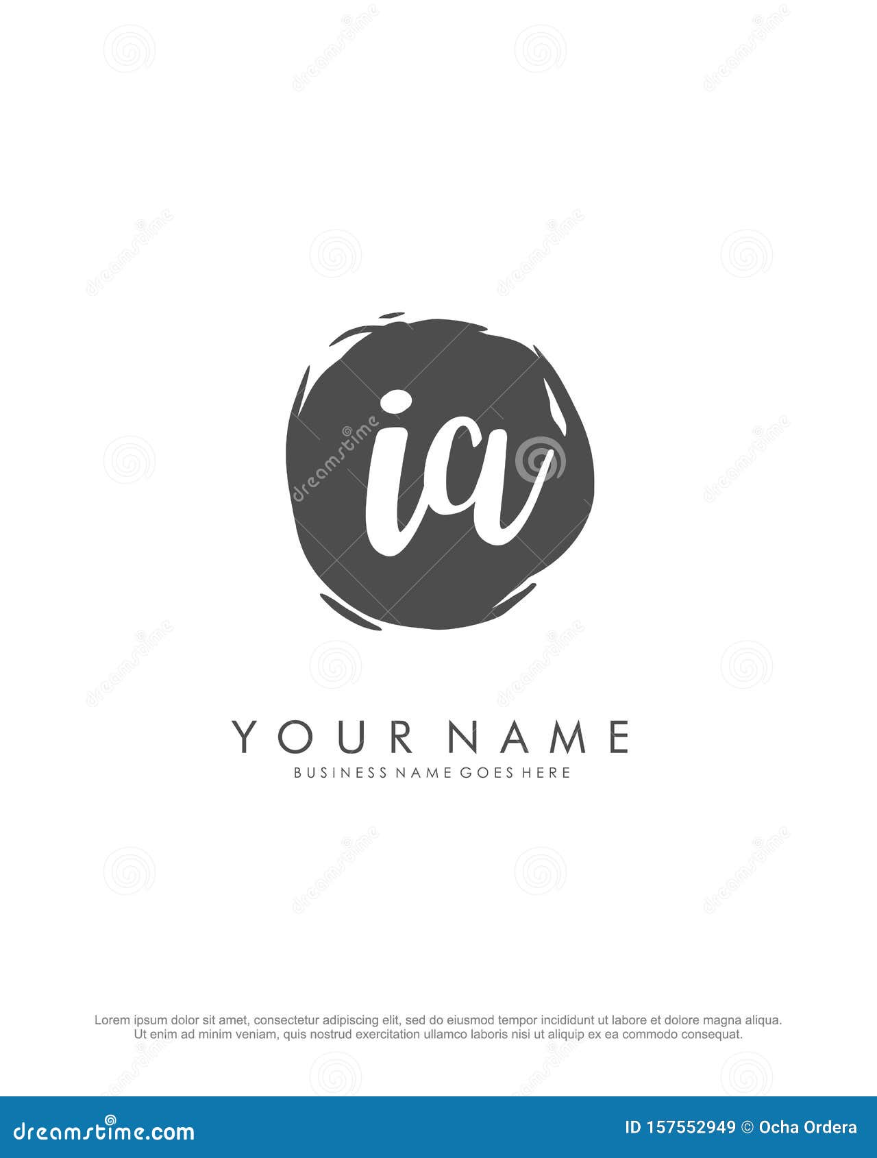 IA Initial Square Logo Template Vector. a Logo Design for Company and ...