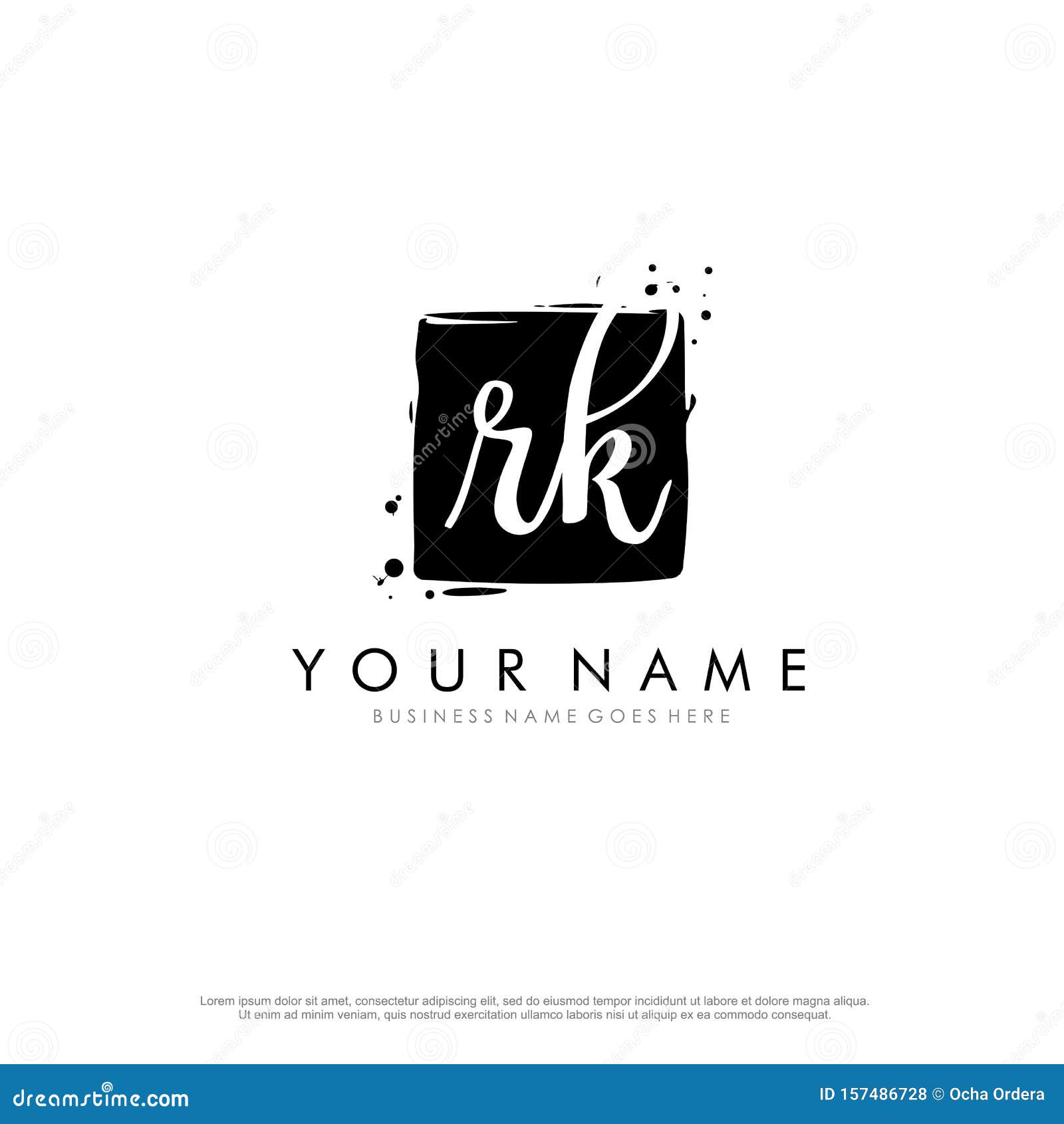 RK Initial Square Logo Template Vector. a Logo Design for Company and ...