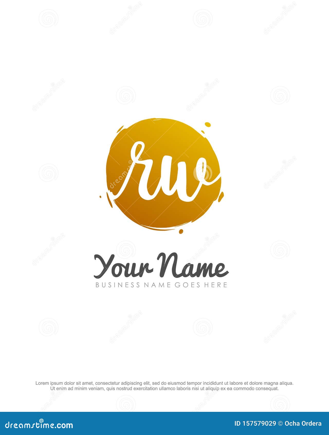 RW Initial Square Logo Template Vector. a Logo Design for Company and ...