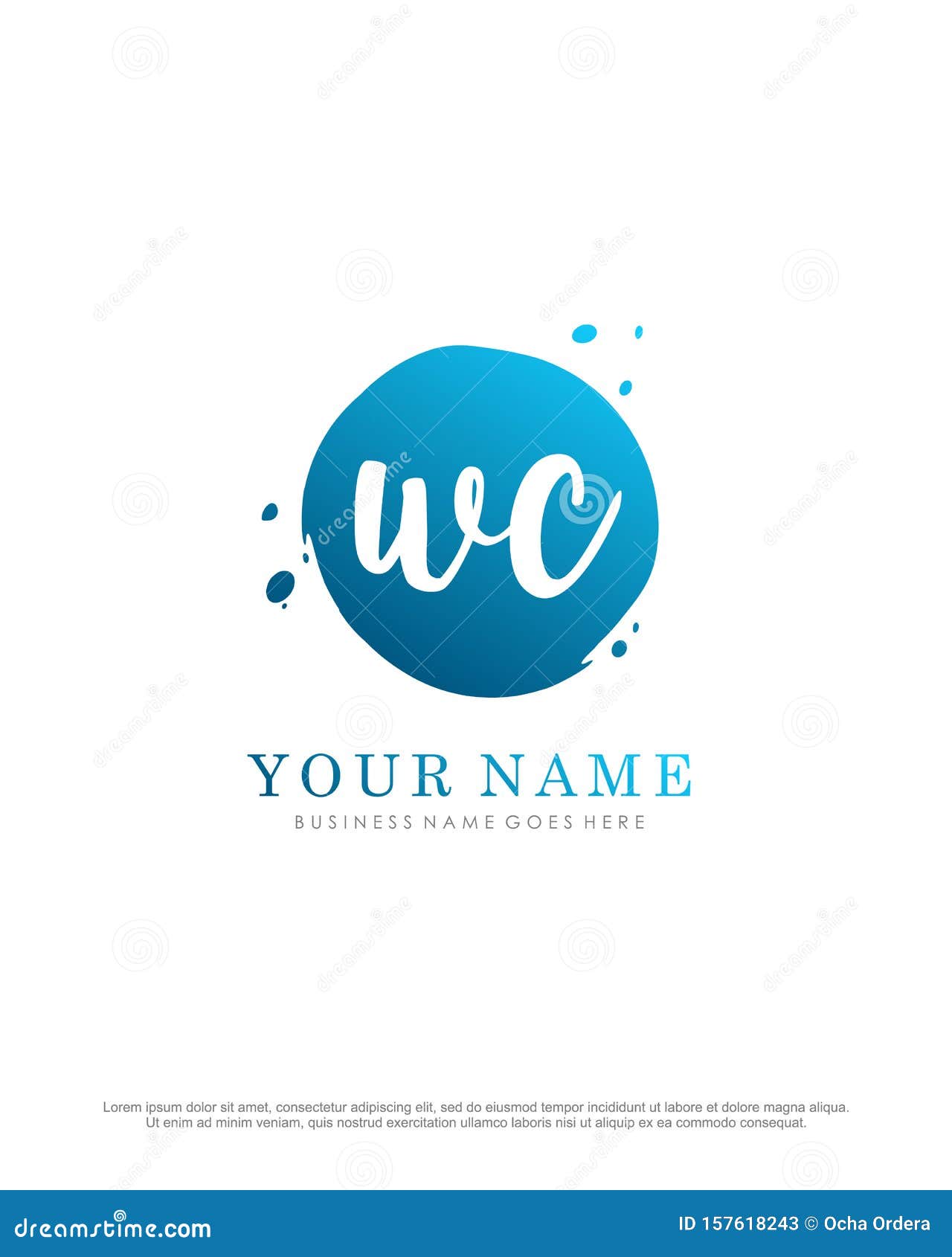 WC Initial Square Logo Template Vector. a Logo Design for Company and ...