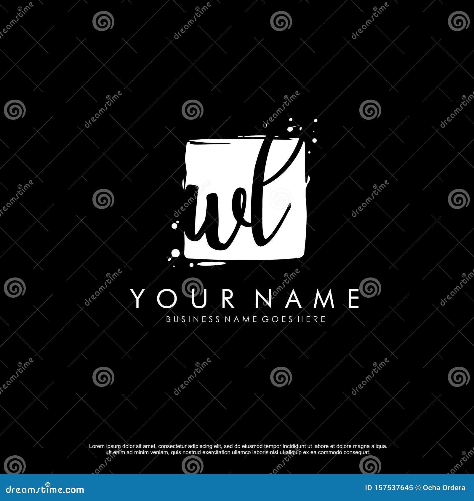 WL Initial Square Logo Template Vector. a Logo Design for Company and ...