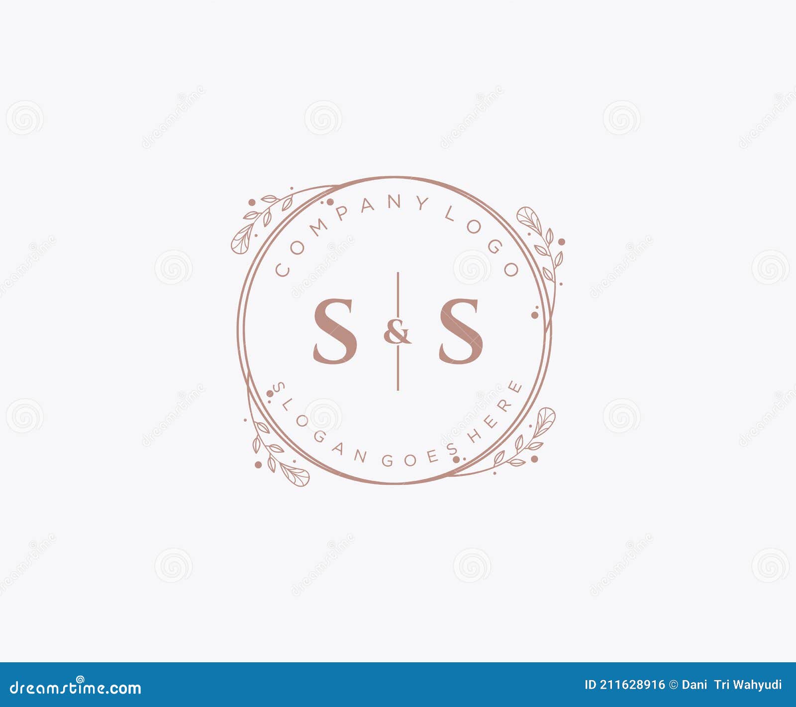 Initial SS Letters Decorative Luxury Wedding Logo Stock Vector ...