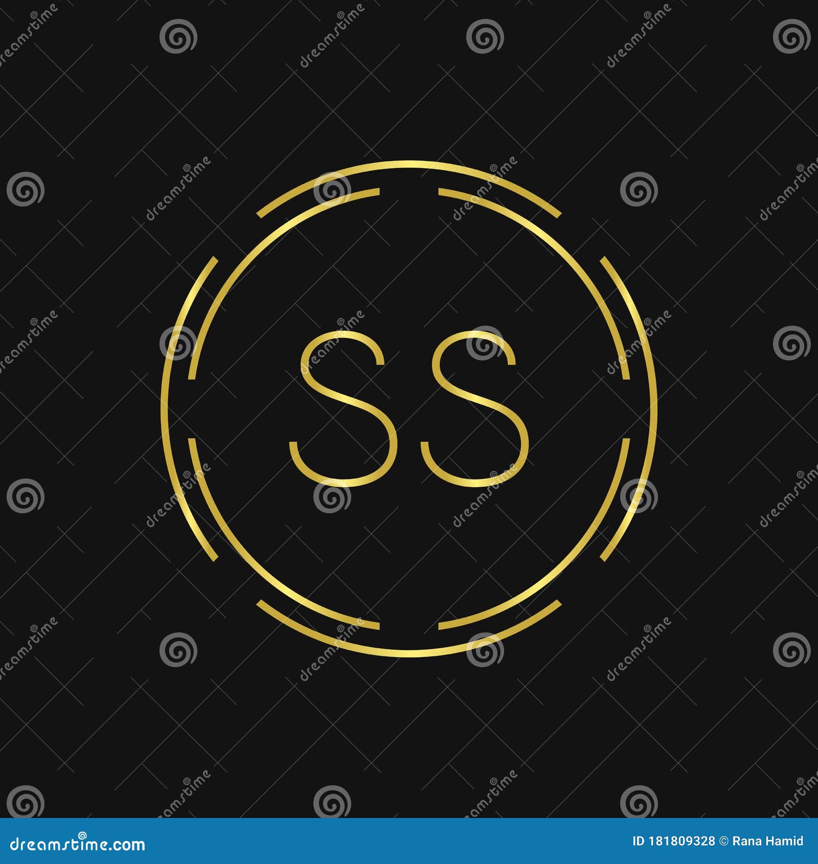 Initial SS Logo Design Creative Typography Vector Template. Digital ...