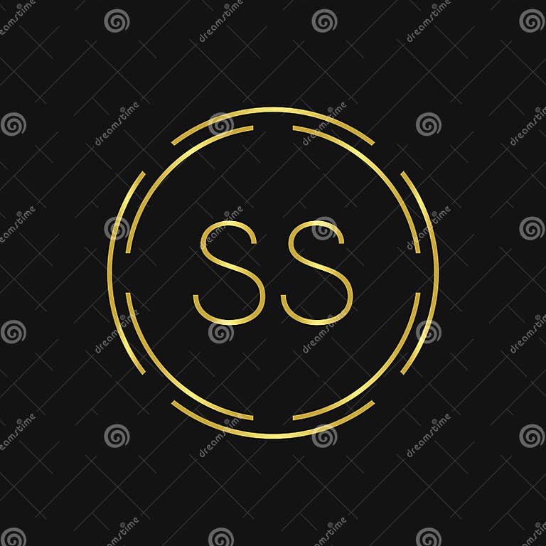 Initial SS Logo Design Creative Typography Vector Template. Digital ...