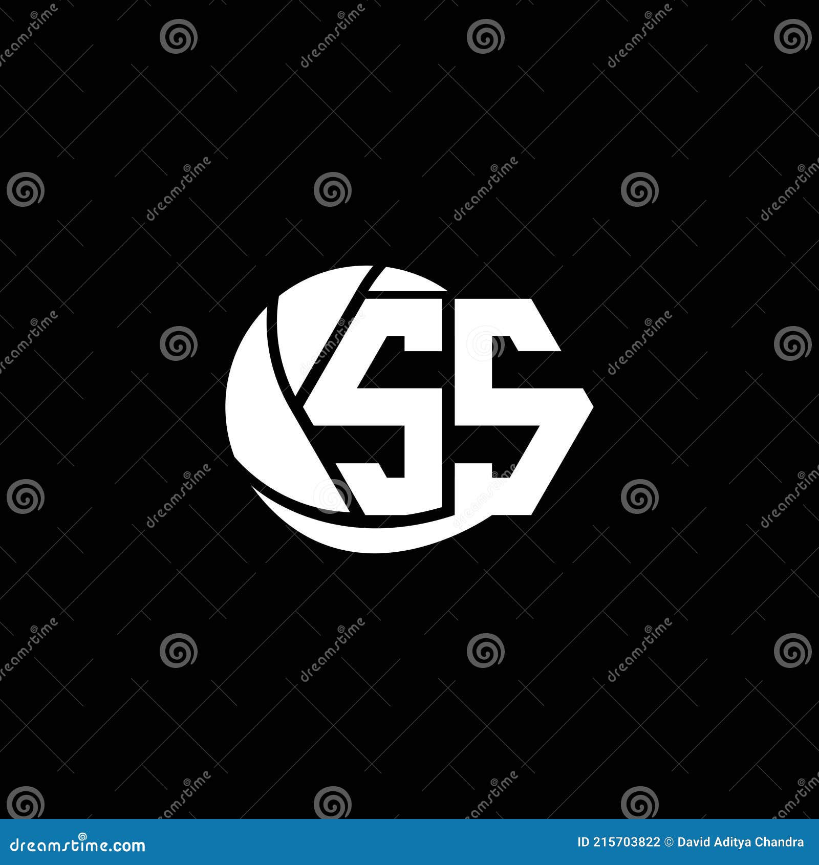 Initial SS Logo Design Geometric and Circle Style, Logo Business ...