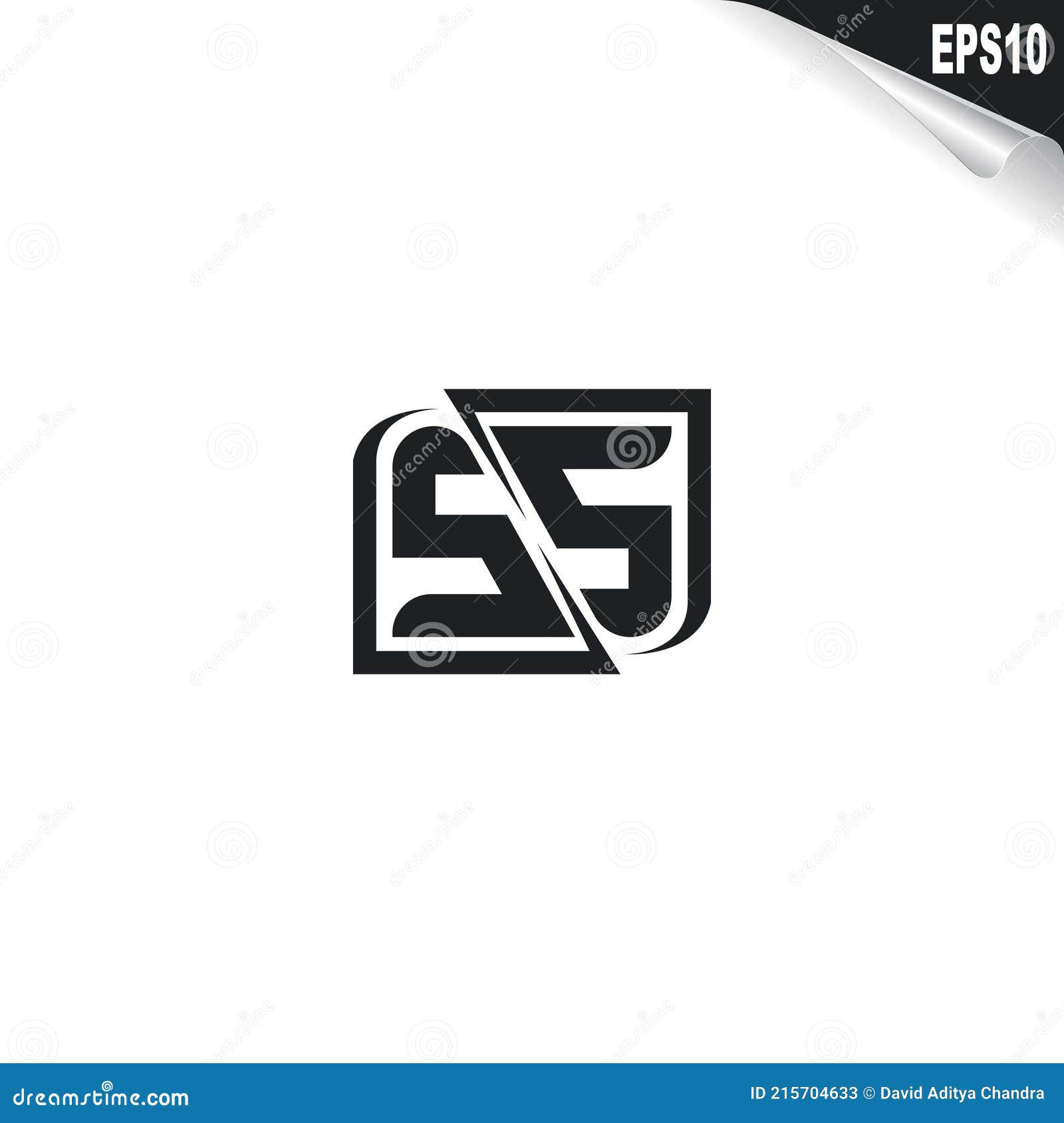 Initial SS Logo Design with Shape Style, Logo Business Branding Stock ...
