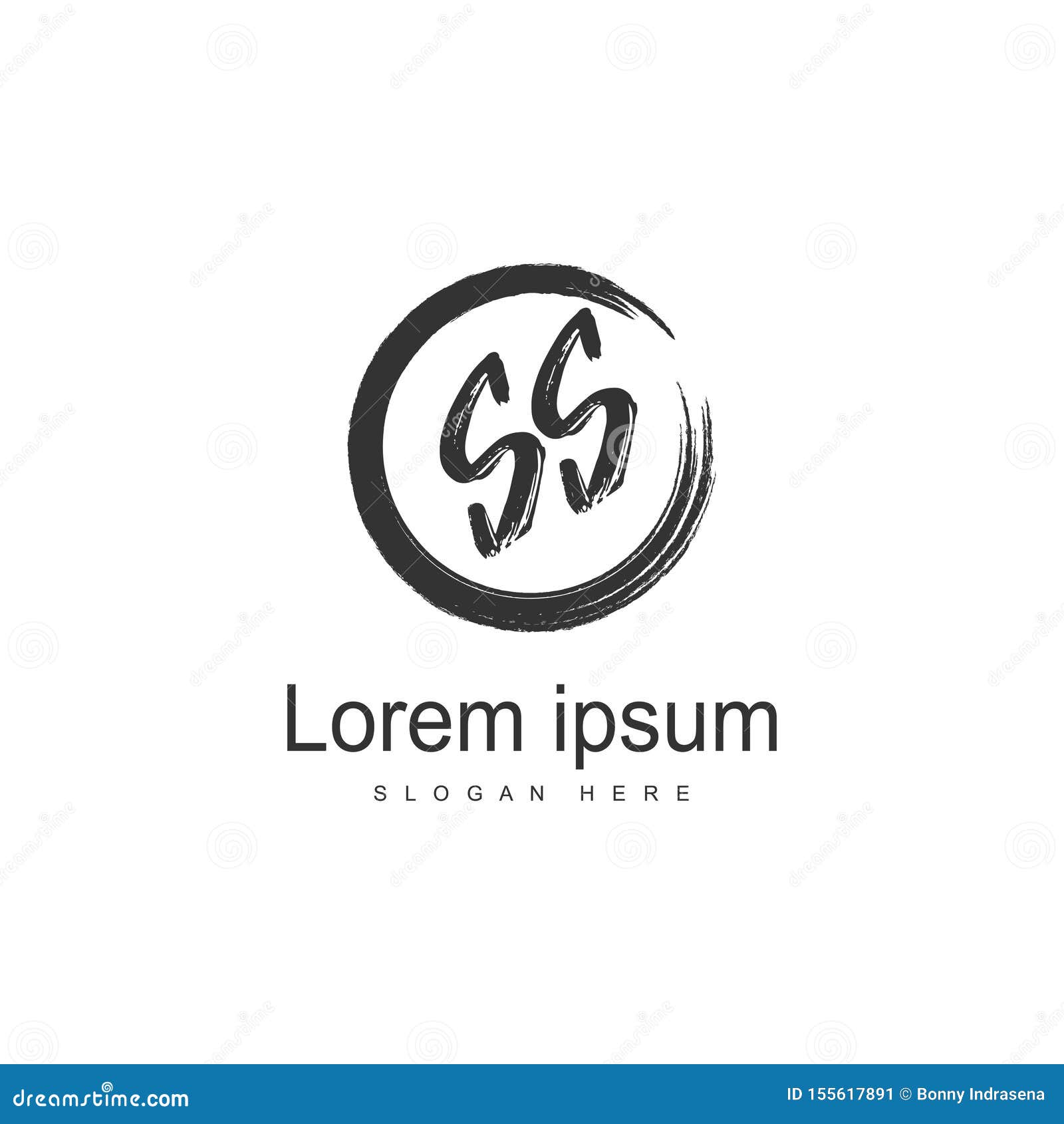 Initial SS Logo Template with Modern Frame. Minimalist SS Letter Logo ...