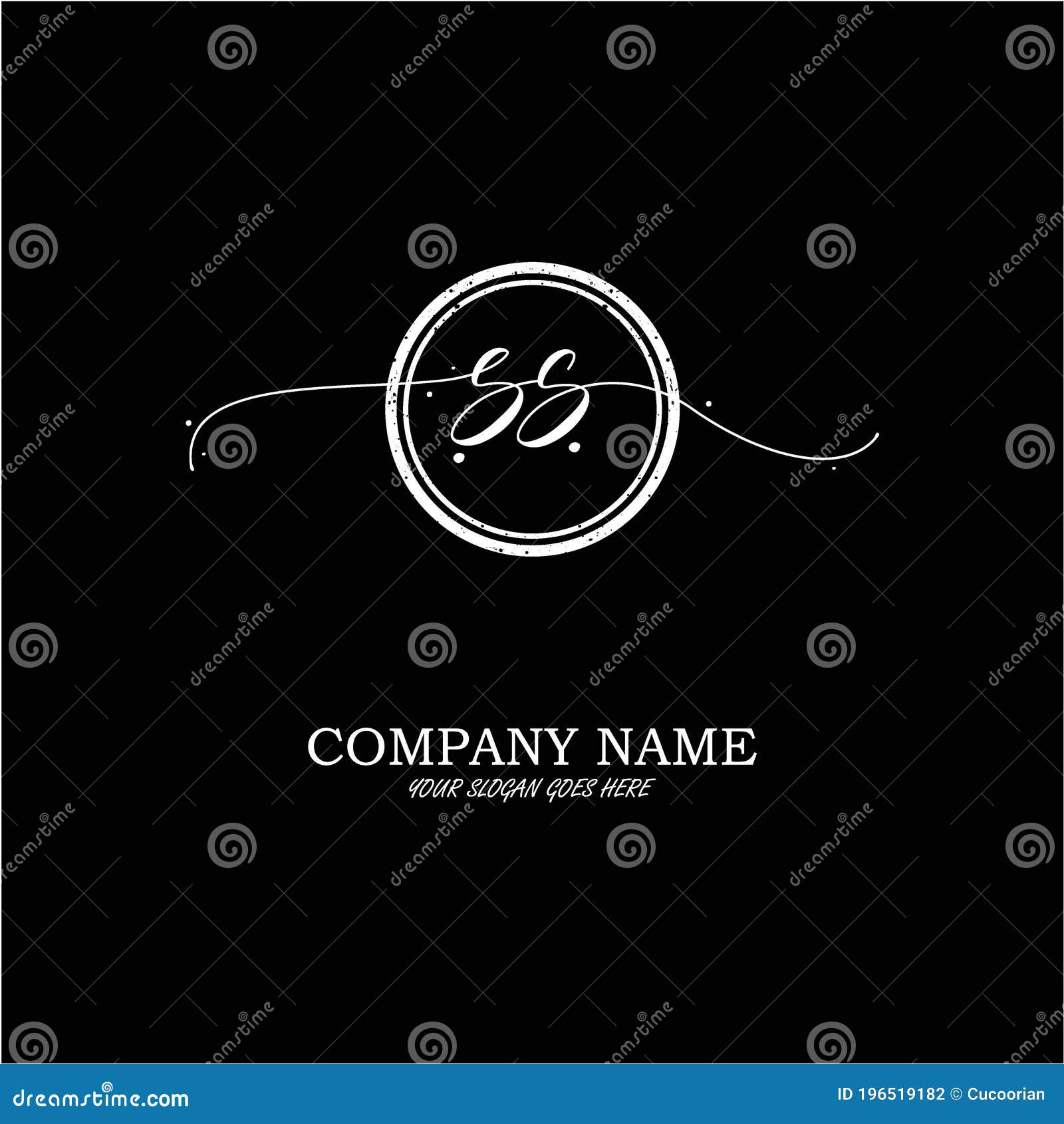Initial SS Signature Logo with a Circle Stock Vector - Illustration of ...