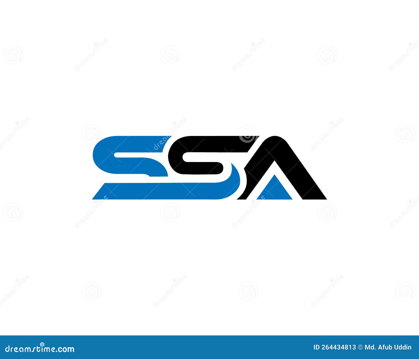 Initial SSA Logo Design Modern Stock Vector - Illustration of modern ...