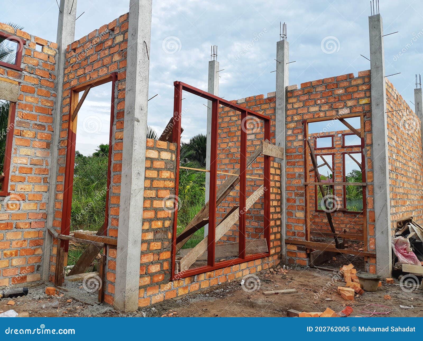 The Initial Stage Of Building A House Royalty-Free Stock Photo ...