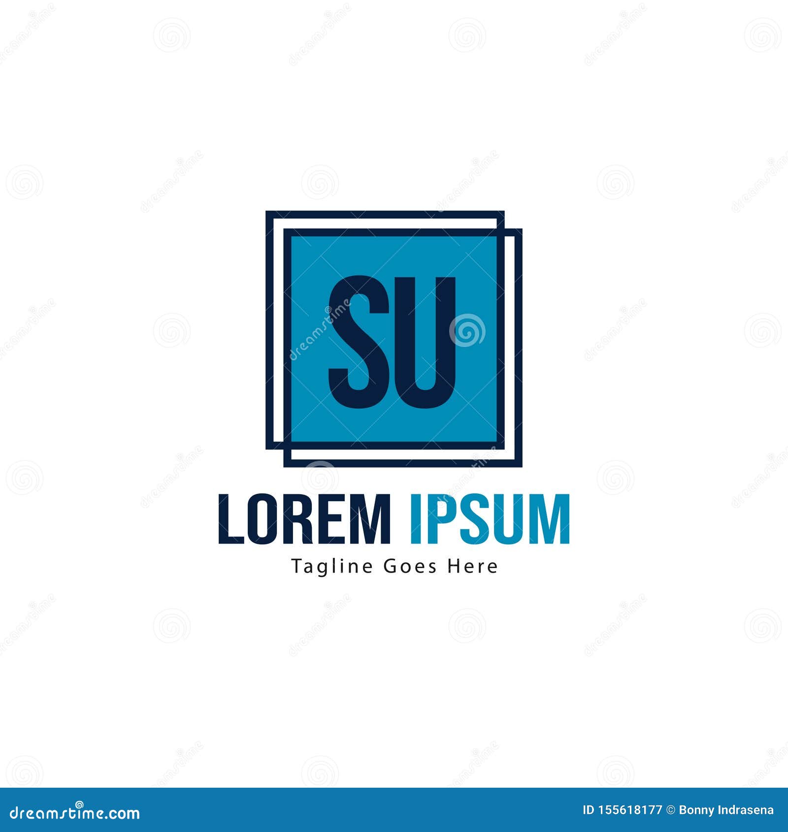 Initial SU Logo Template with Modern Frame. Minimalist SU Letter Logo ...