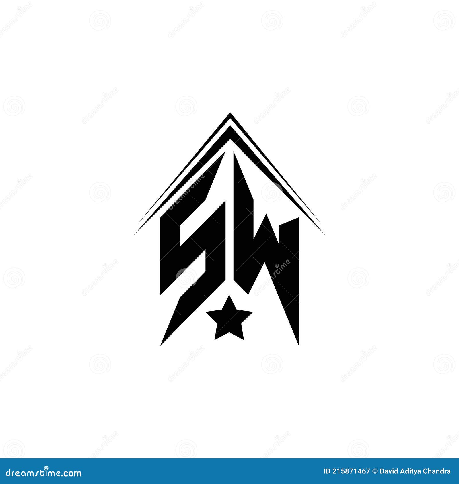 Initial SW Logo Design with Shape Style, Logo Business Branding Stock ...