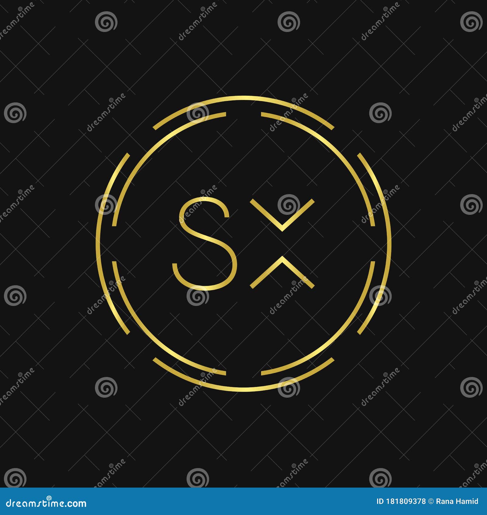 Initial SX Logo Design Creative Typography Vector Template. Digital ...