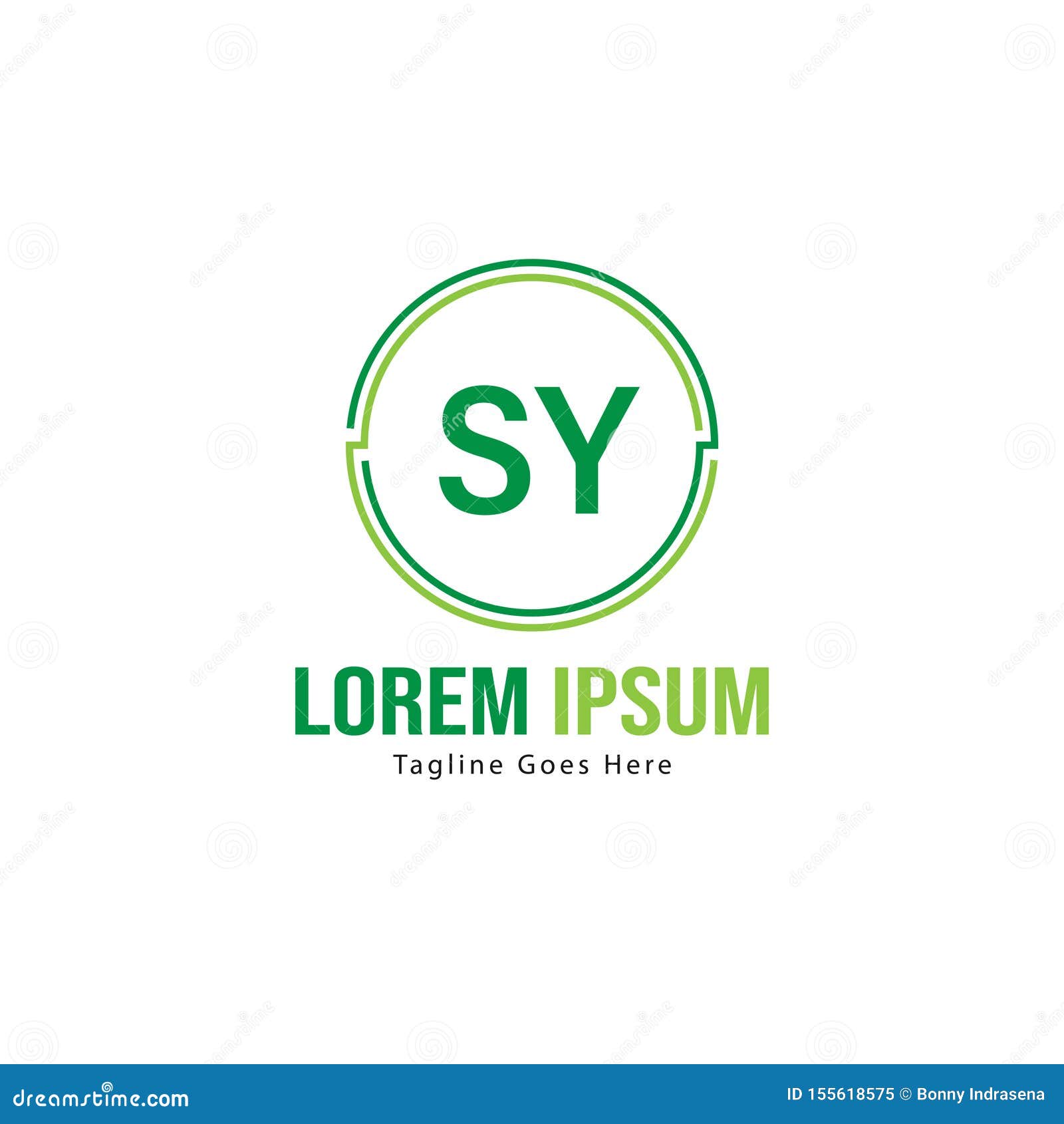 Initial SY Logo Template with Modern Frame. Minimalist SY Letter Logo ...