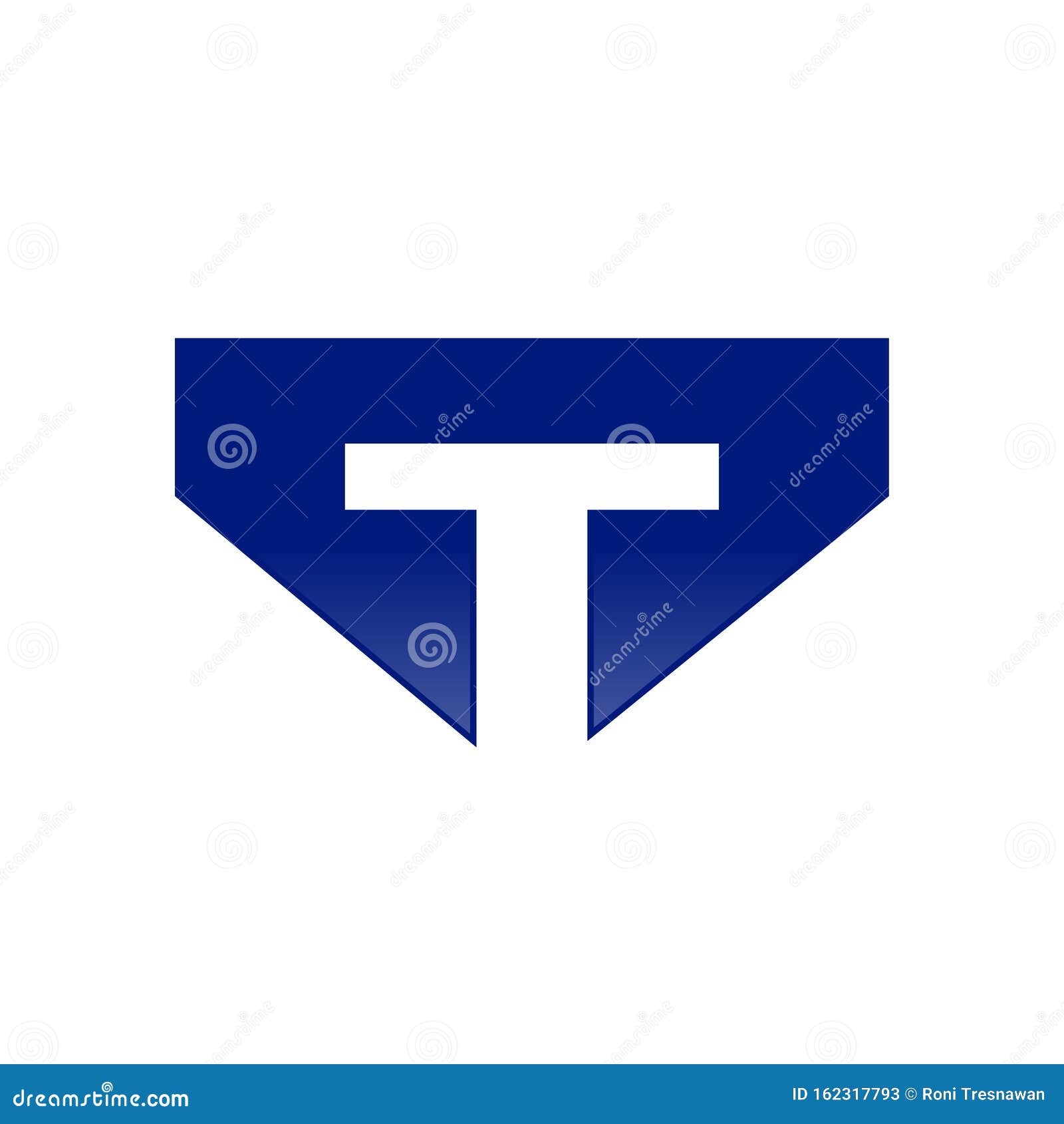 Initial T Lettermark Symbol Design Stock Vector - Illustration of ...